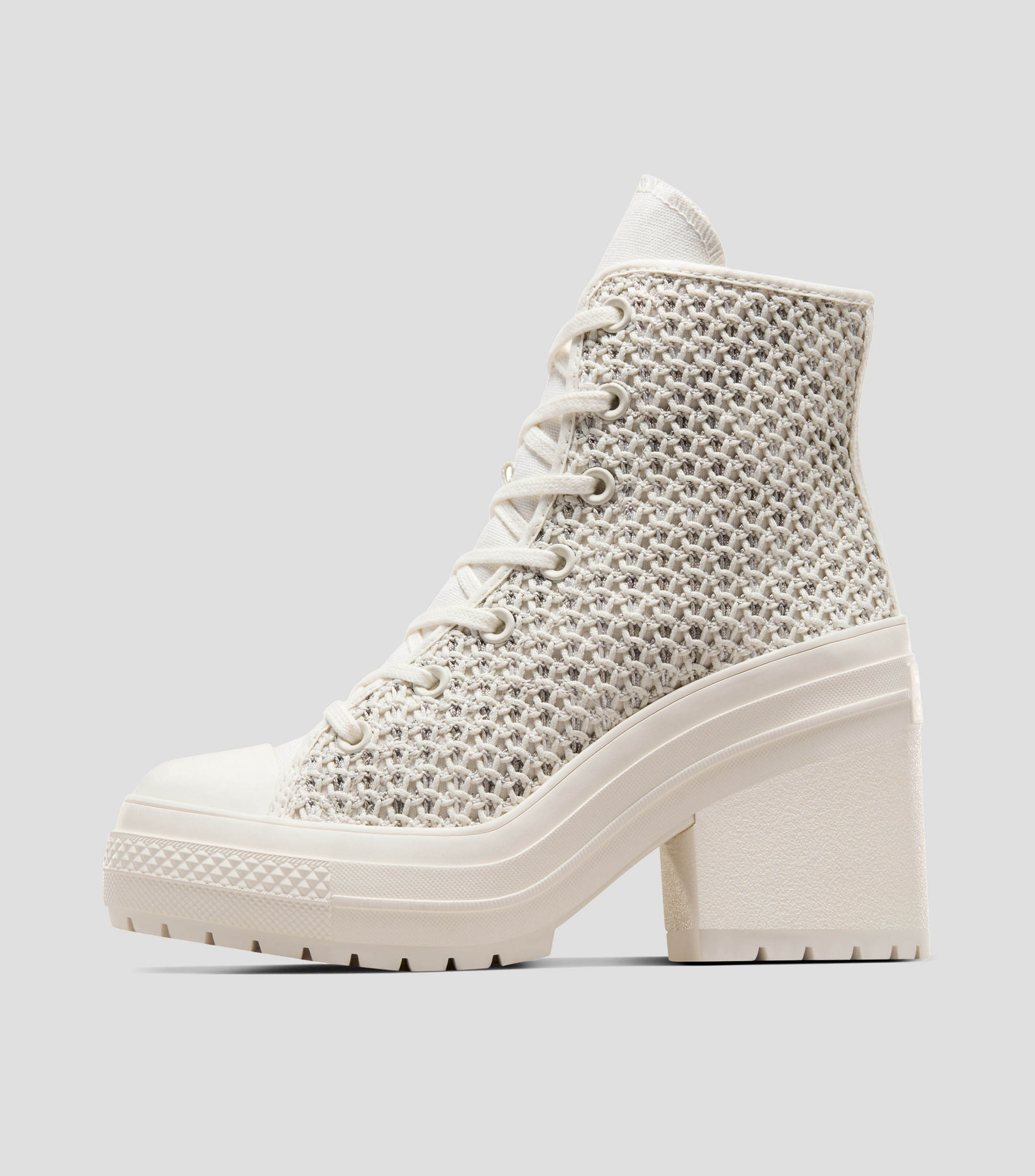 Converse: Tenis casuales con tacón medio ancho y malla Mujer | El ...