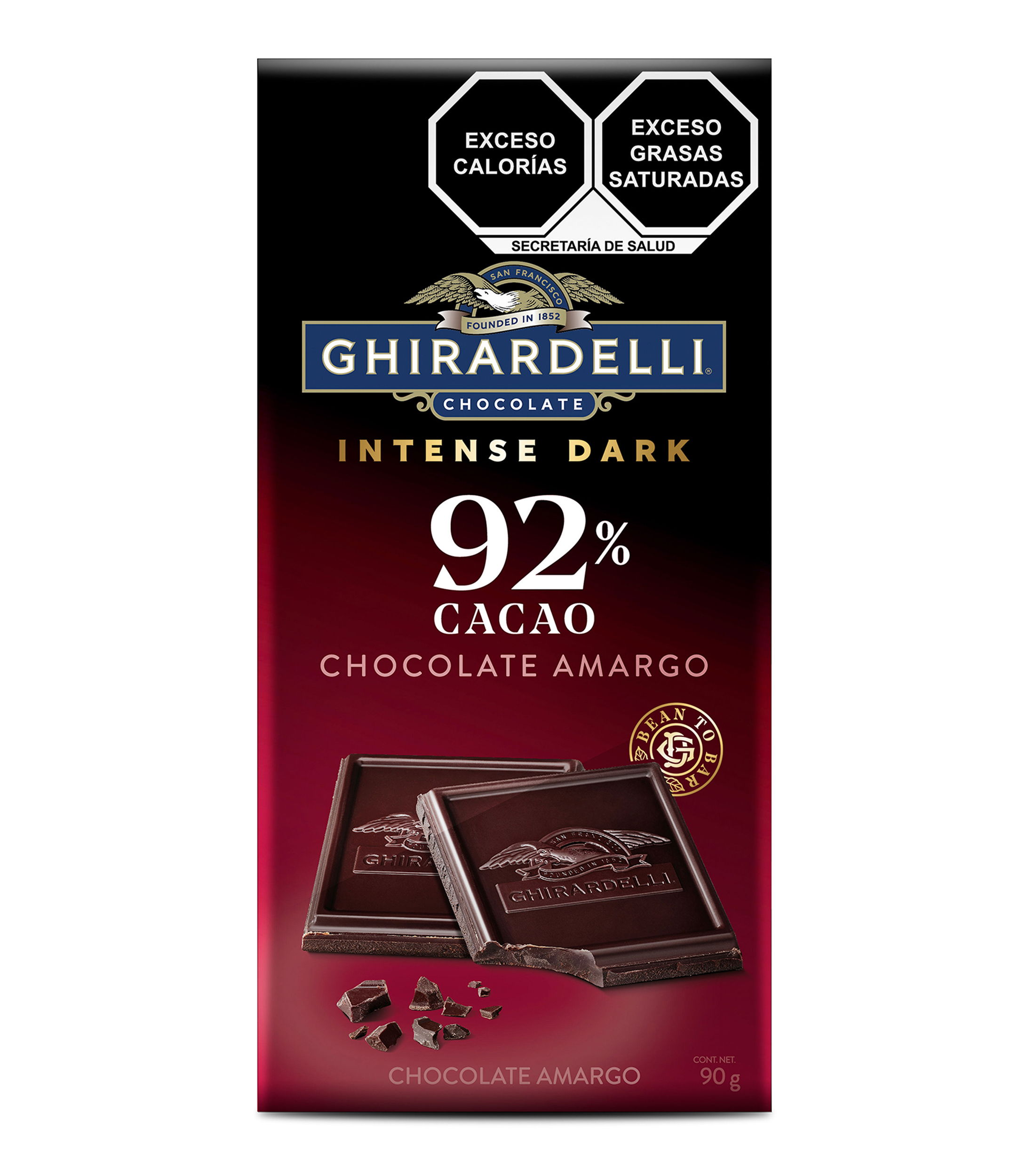Lindt | Chocolate Ghirard 92 Cacao Barra, 90 g | El Palacio de Hierro