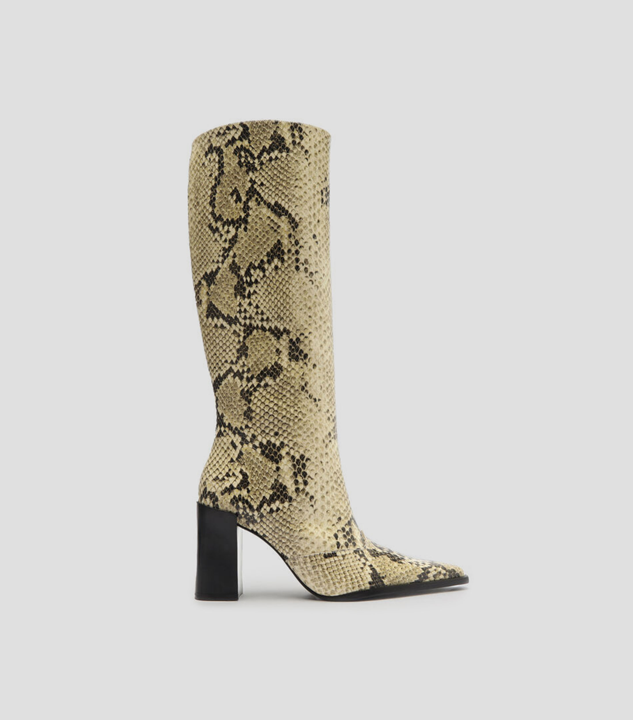 Schutz: Botas Snake de tacón alto delgado en piel Mujer | El Palacio de ...