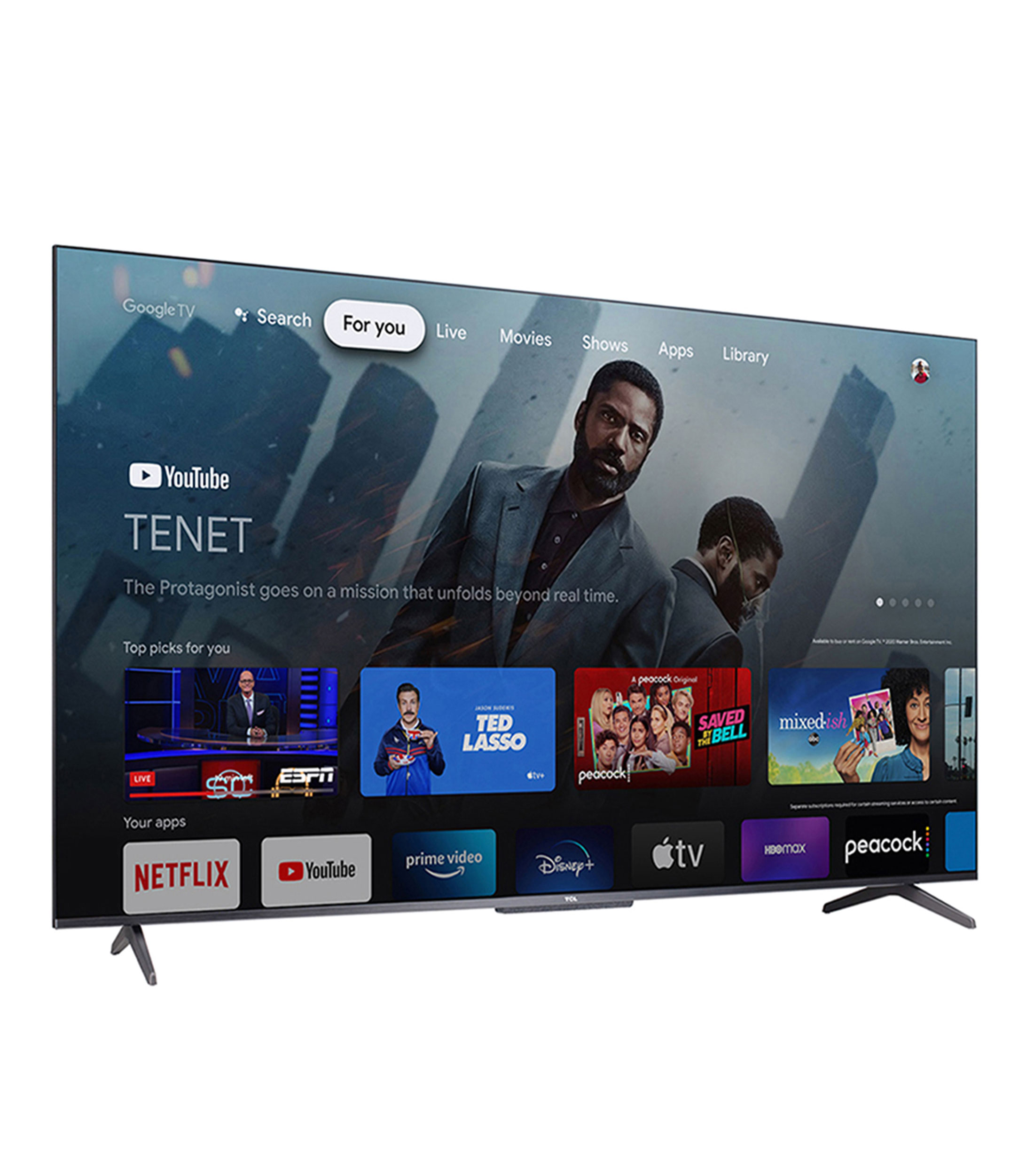 TCL: Pantalla 55" Plana QLED 4K Google TV 55S546 | El Palacio de Hierro