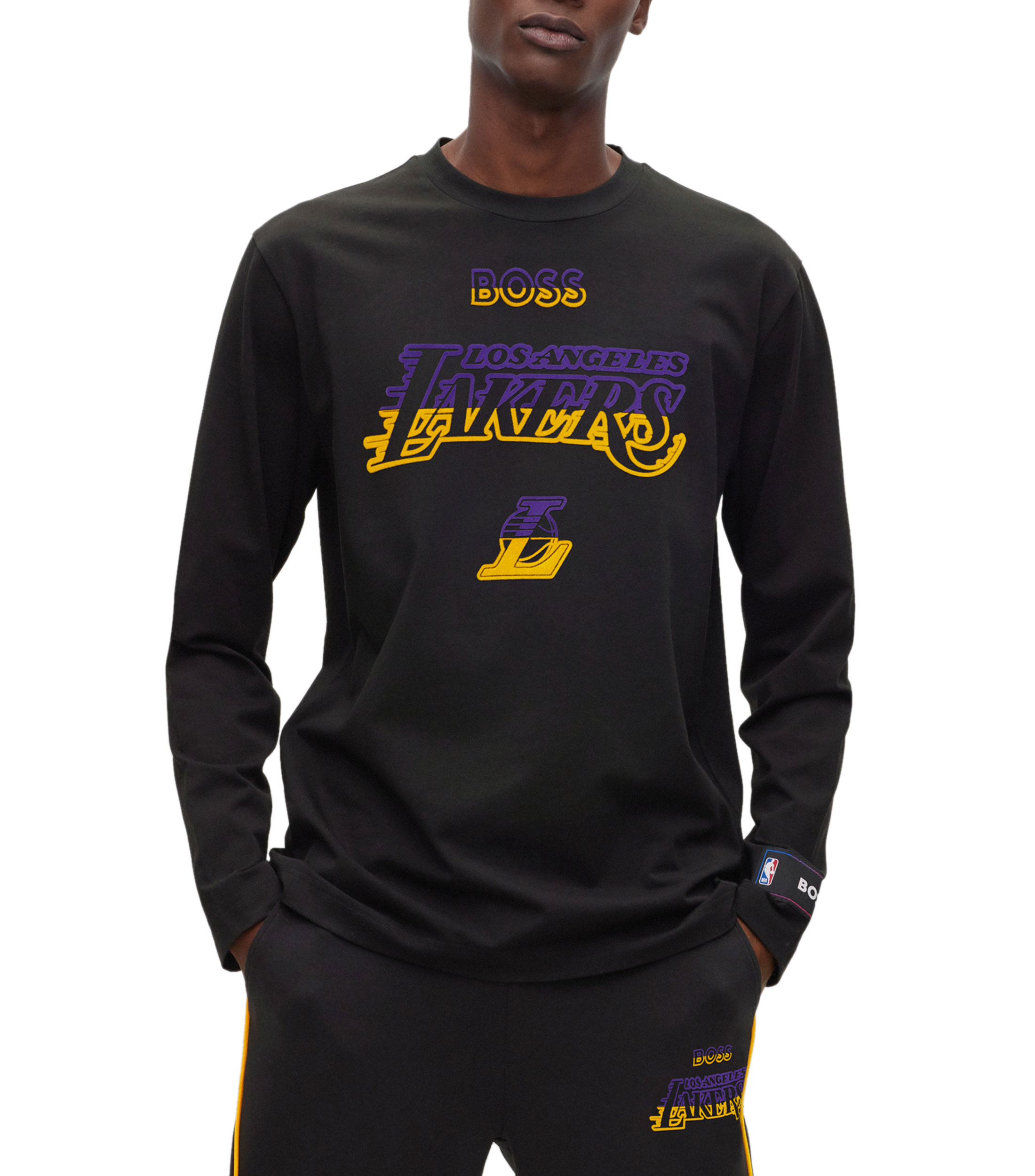 Boss Playera Boss X NBA Regular Fit de algodón elástico con detalle de ...