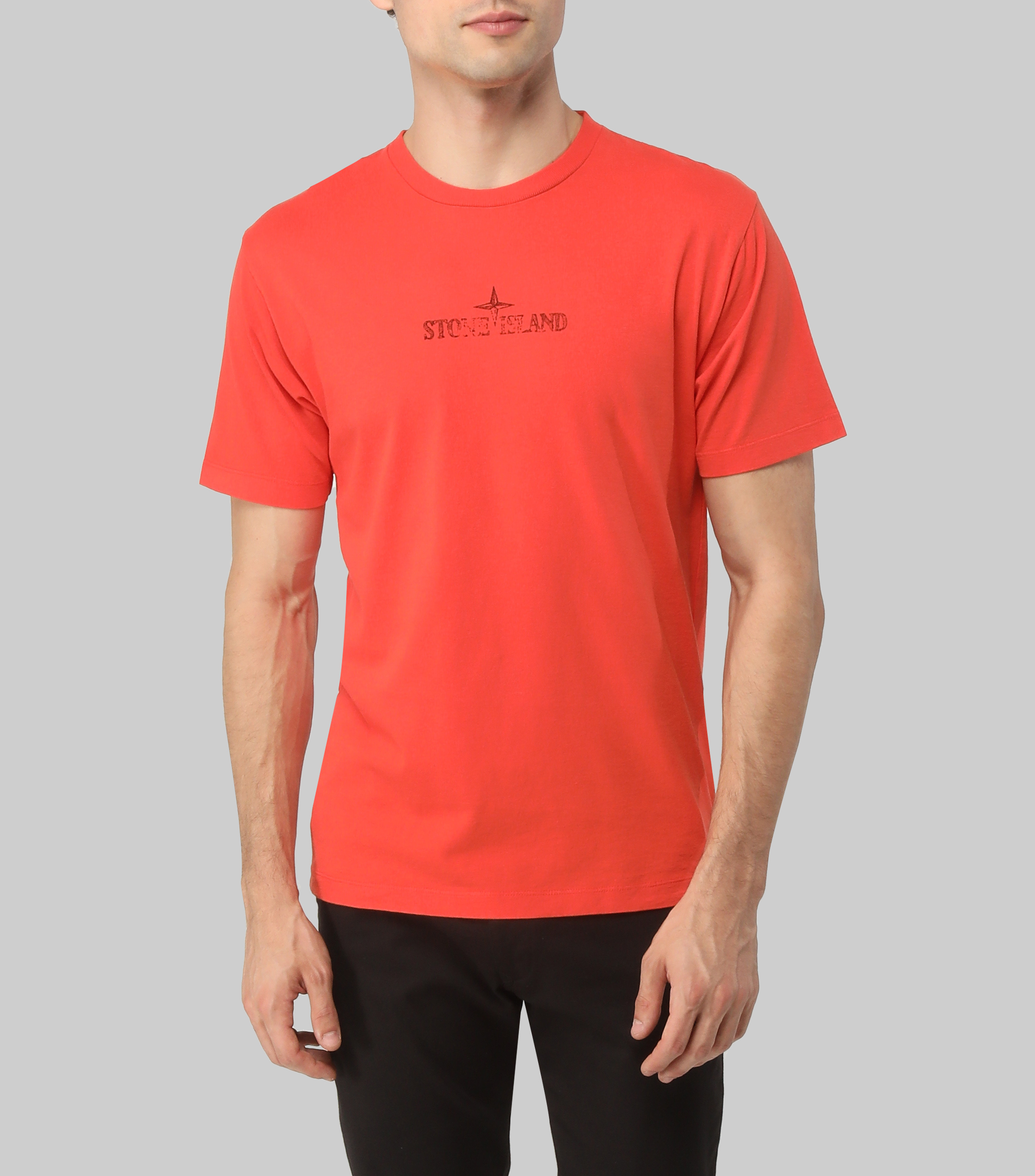 Stone Island: Playera cuello redondo manga corta con estampado Hombre ...