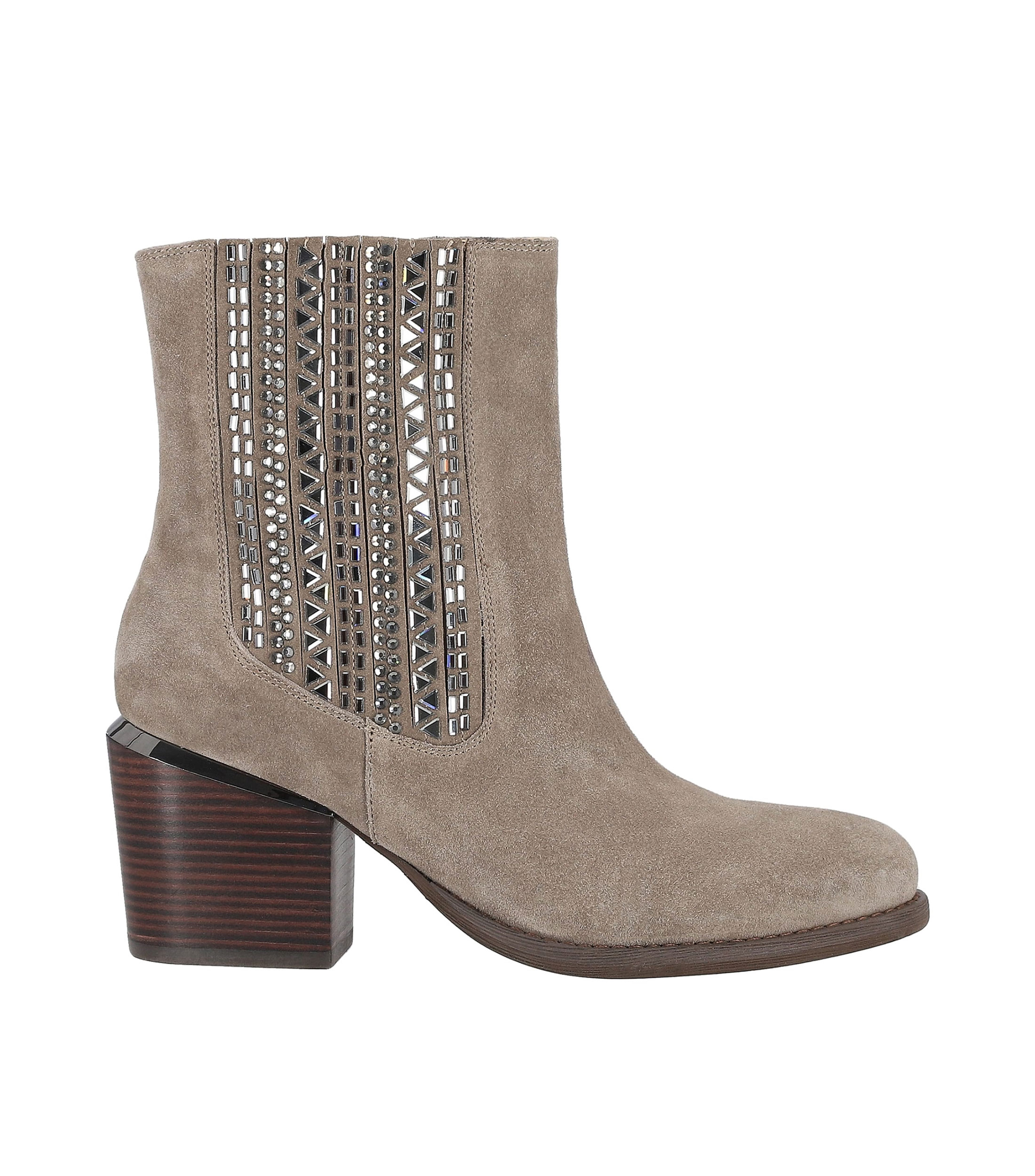 Alma en Pena: Botines casuales de tacón medio ancho en piel con ...