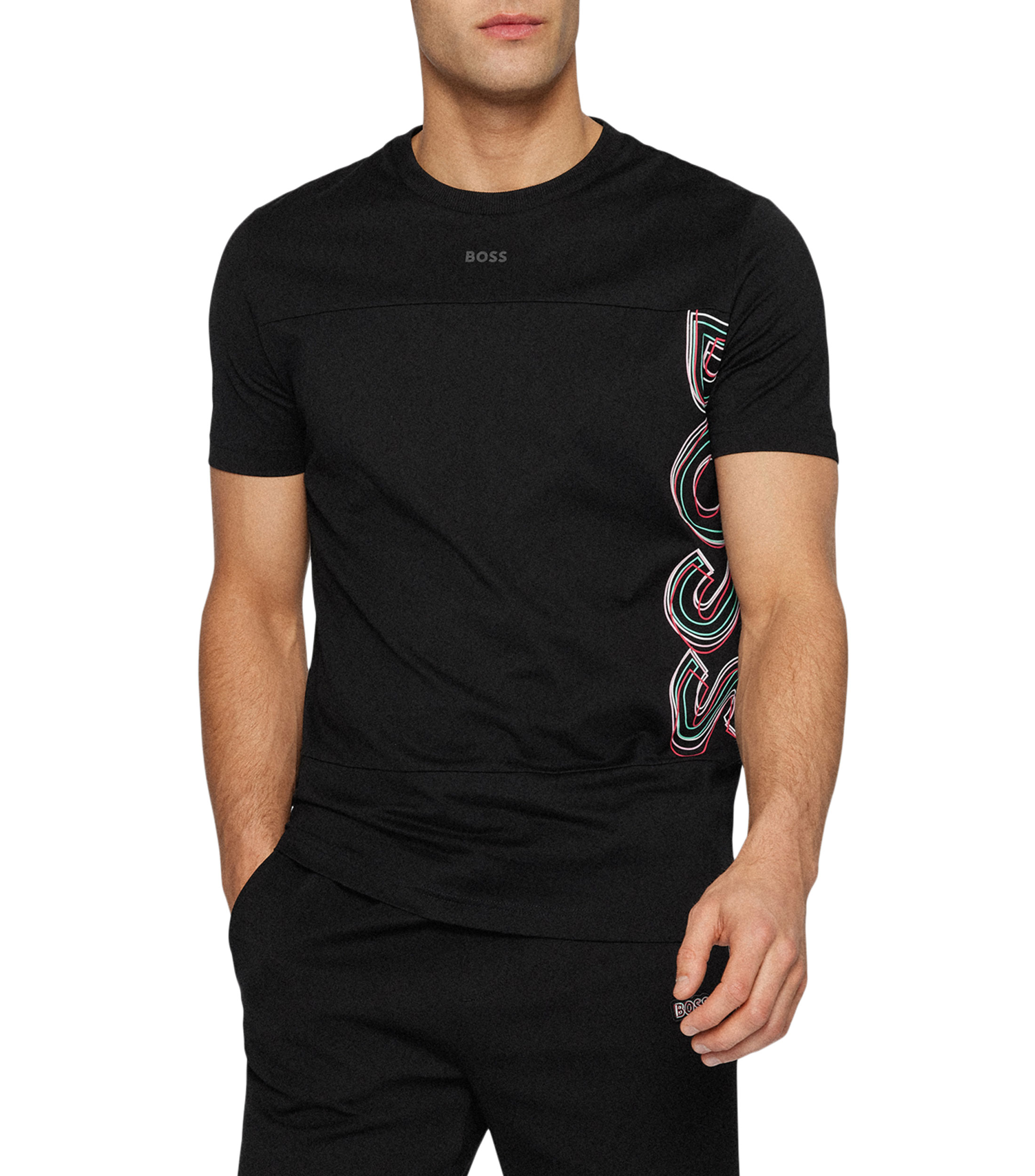 Boss Playera en punto de algodón con logo a gran escala Hombre - El ...