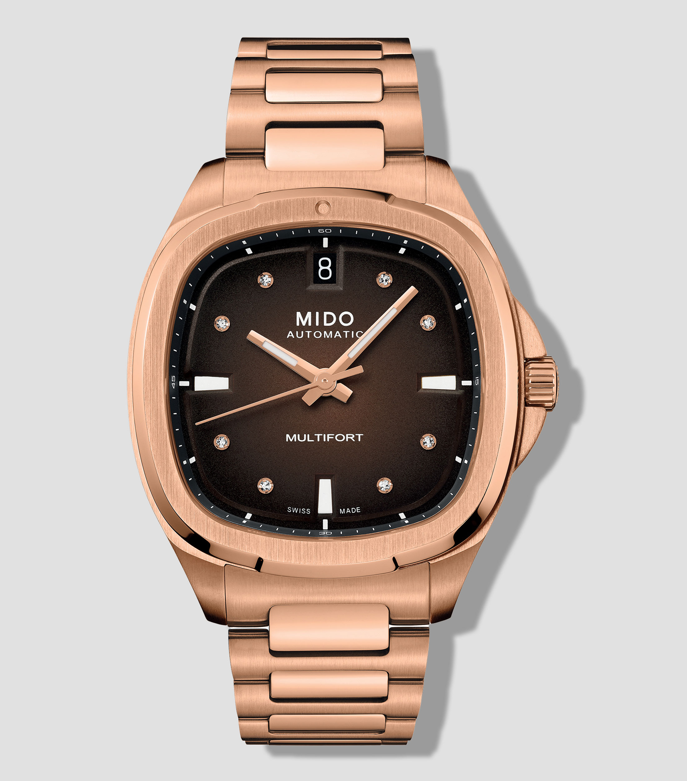 Mido: Reloj Unisex Multifort TV 35 casual Oro Rosado | El Palacio de Hierro