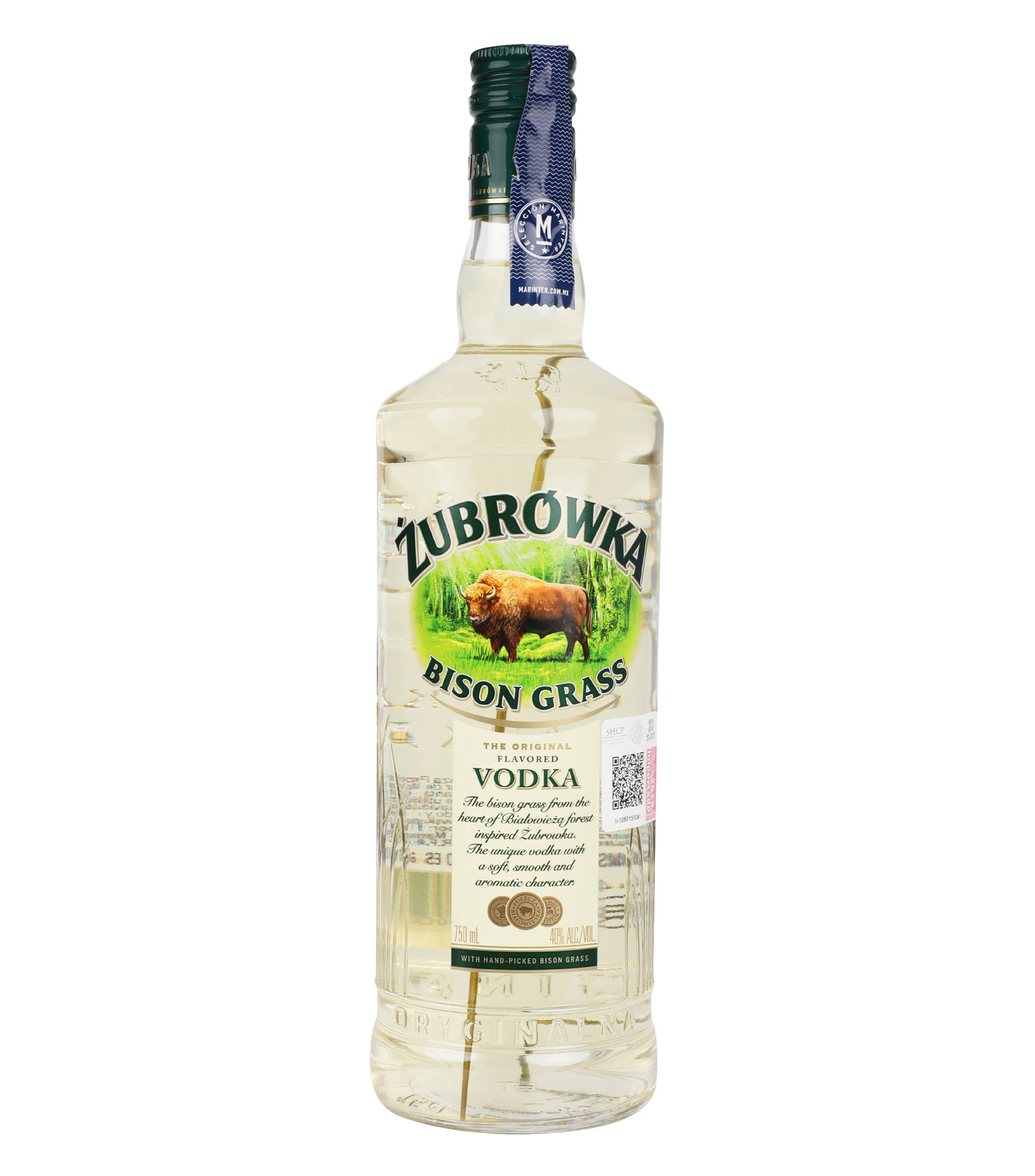 Żubrówka Vodka The Original Bison Grass, 750 ml - El Palacio de Hierro