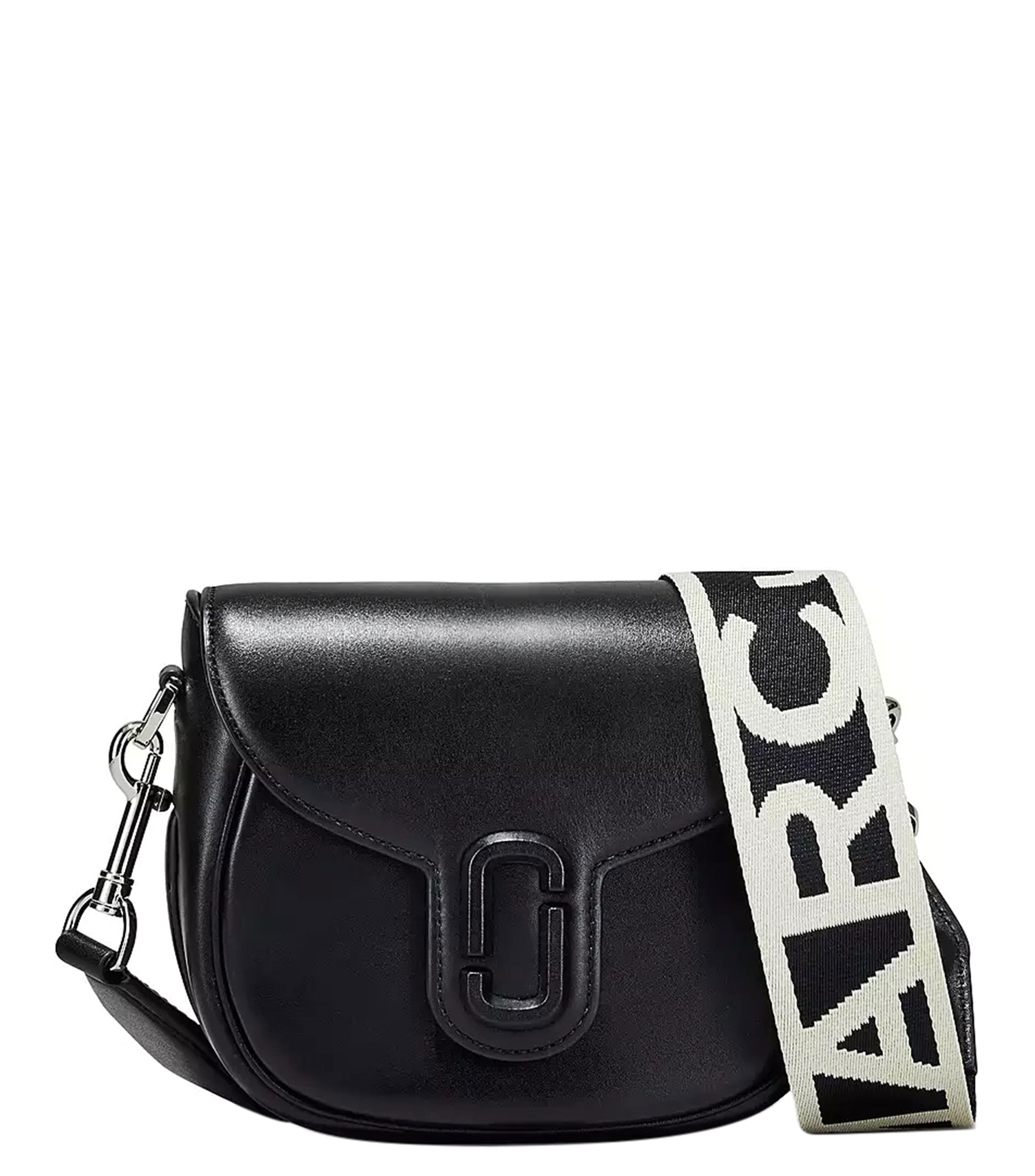 Marc Jacobs: Bolso Crossbody The Small Saddle Bag en piel negra lisa ...