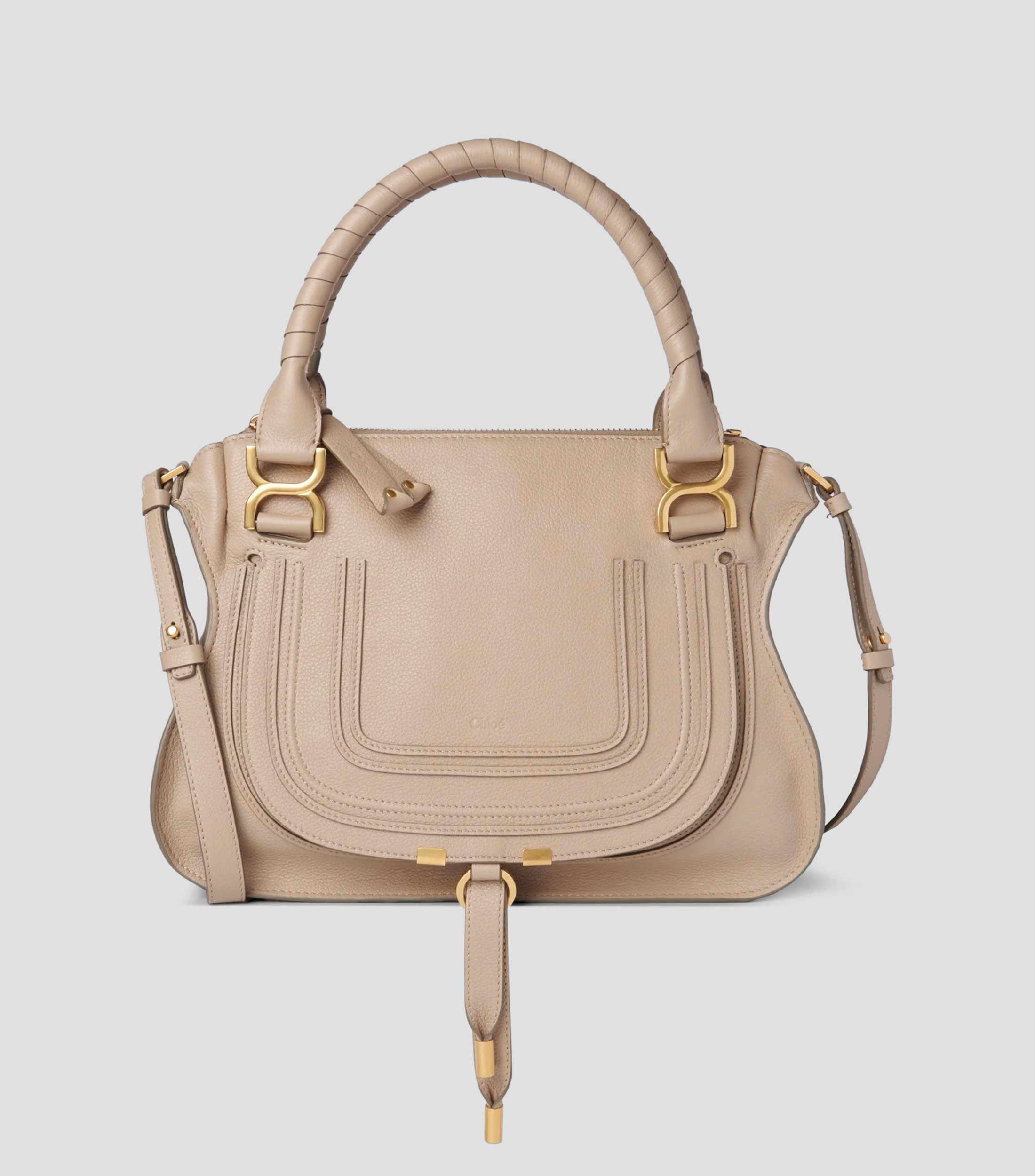 Chloé: Bolsa tote en piel Marcie granulada Mujer | El Palacio de Hierro