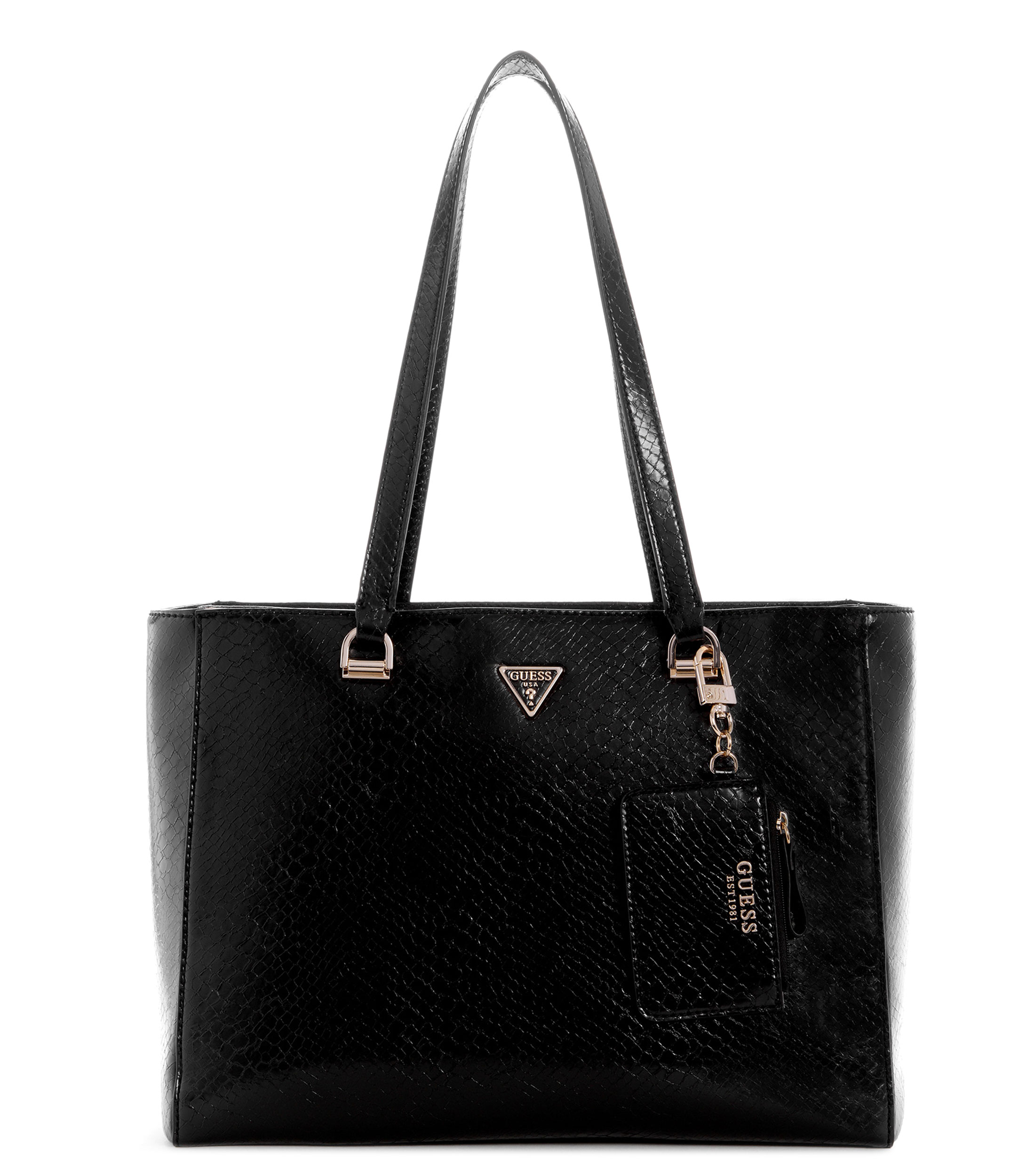 Guess Bolsa tote negra Moon Light animalskin Mujer - El Palacio de Hierro
