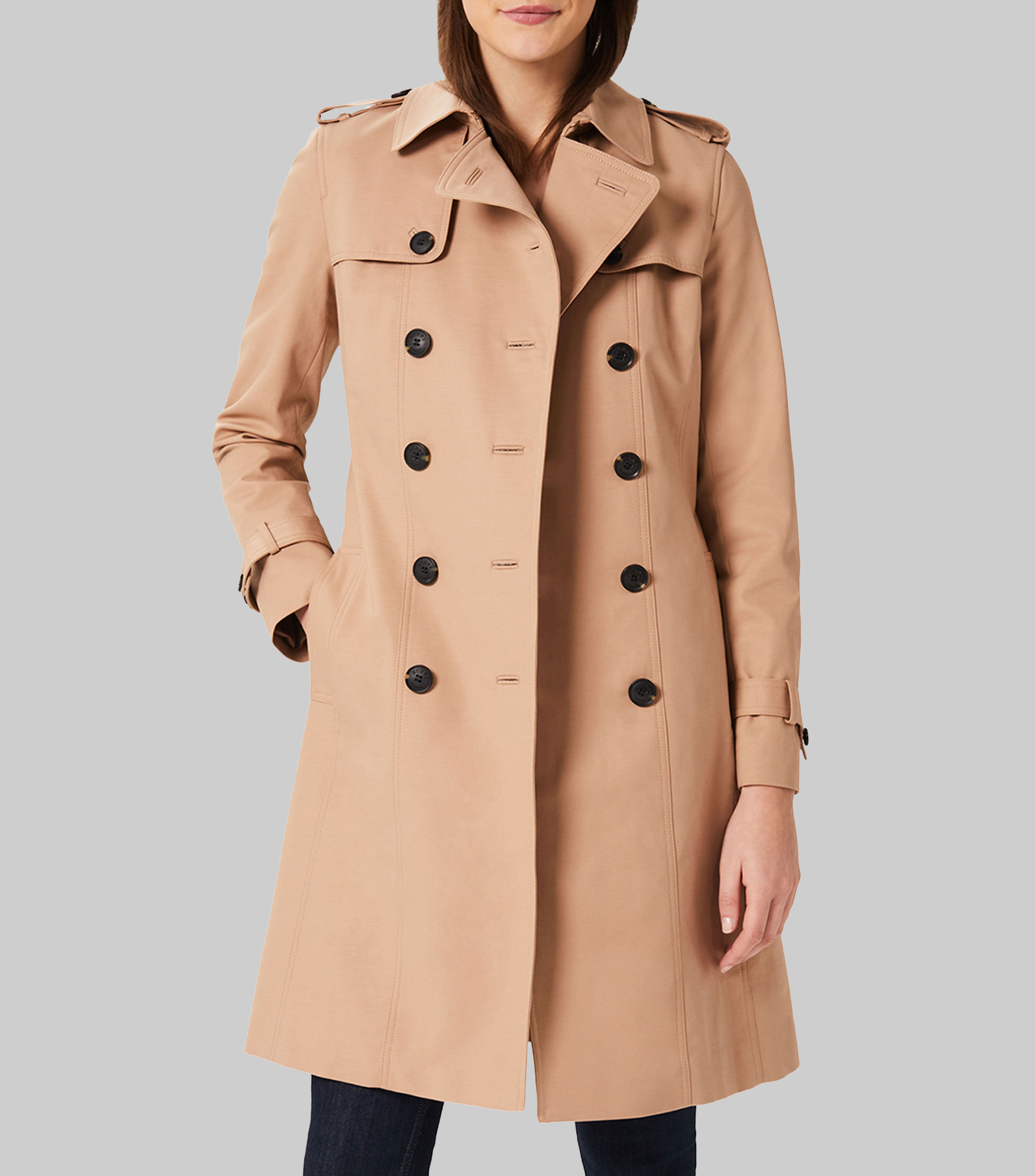 Hobbs Gabardina larga con botonadura cruzada Mujer - El Palacio de Hierro