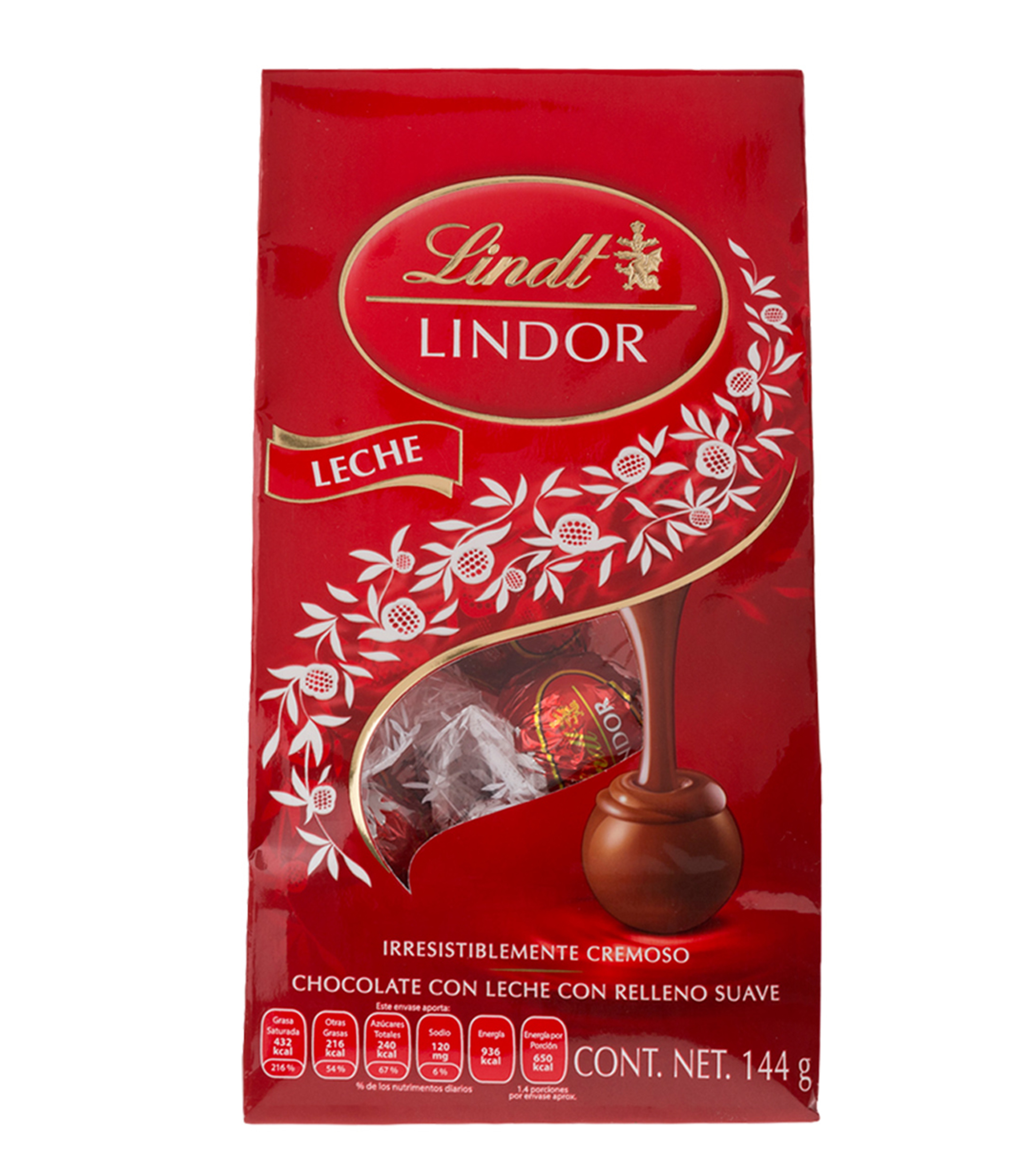 LINDT Chocolate con Leche y Relleno Suave Lindor 144 gr - El Palacio de ...