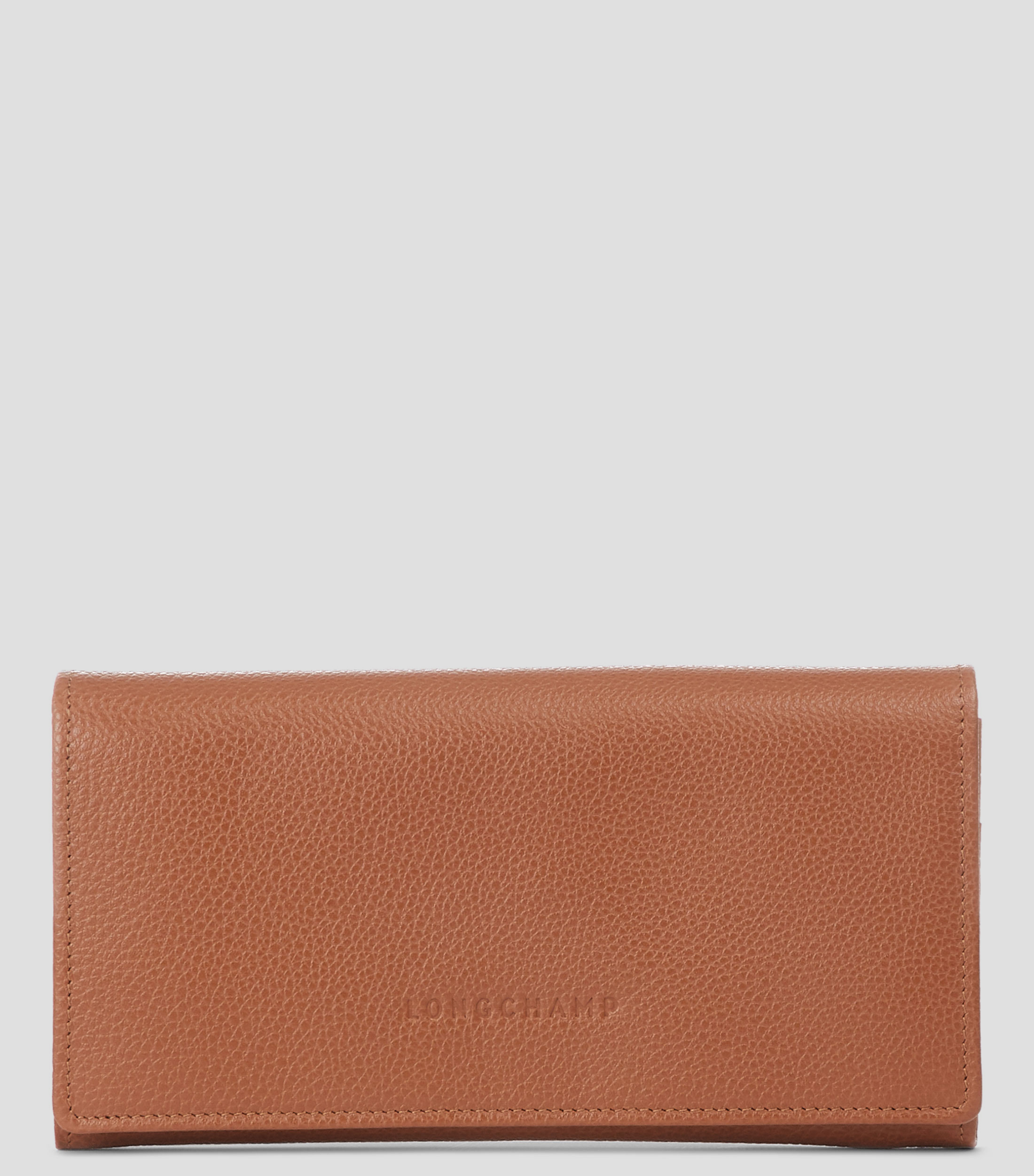 Longchamp: Cartera caramel en piel Le Foulonne granulada Mujer | El ...