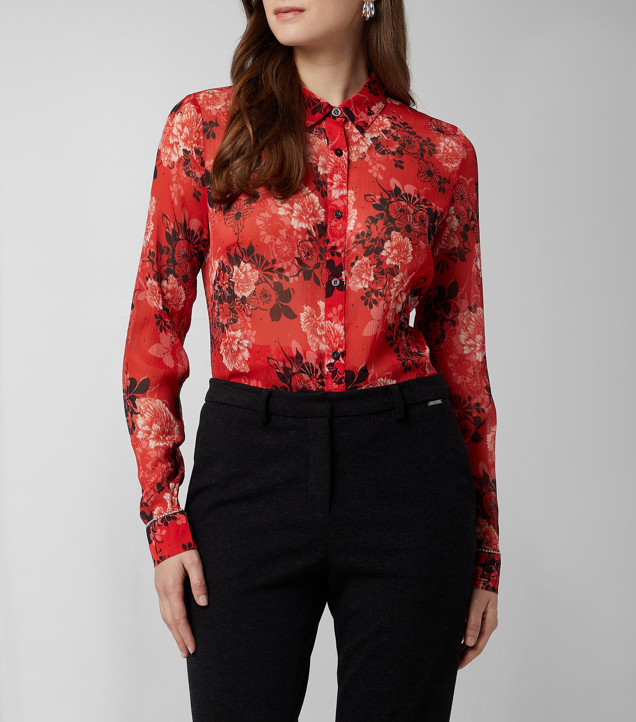 Guess: Blusa con estampado floral manga larga Mujer | El Palacio de Hierro