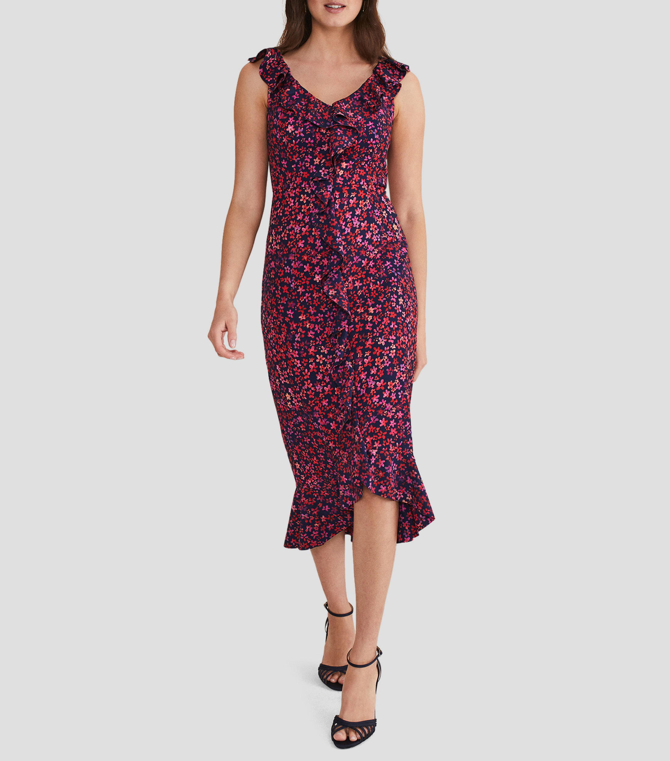 Phase Eight: Vestido de Fiesta midi con flores Viola Mujer | El Palacio ...