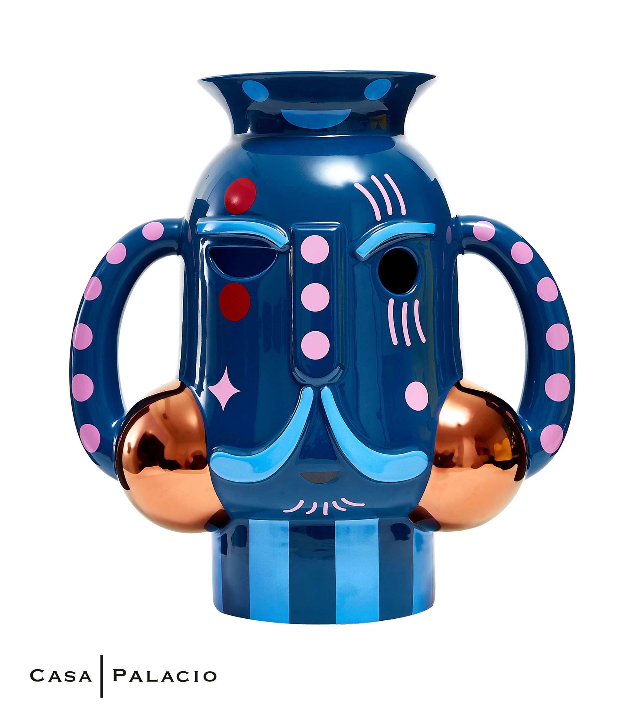 Bosa Di Italo Bosa srl Figura decorativa King Vase Azul Gráficos Baile ...