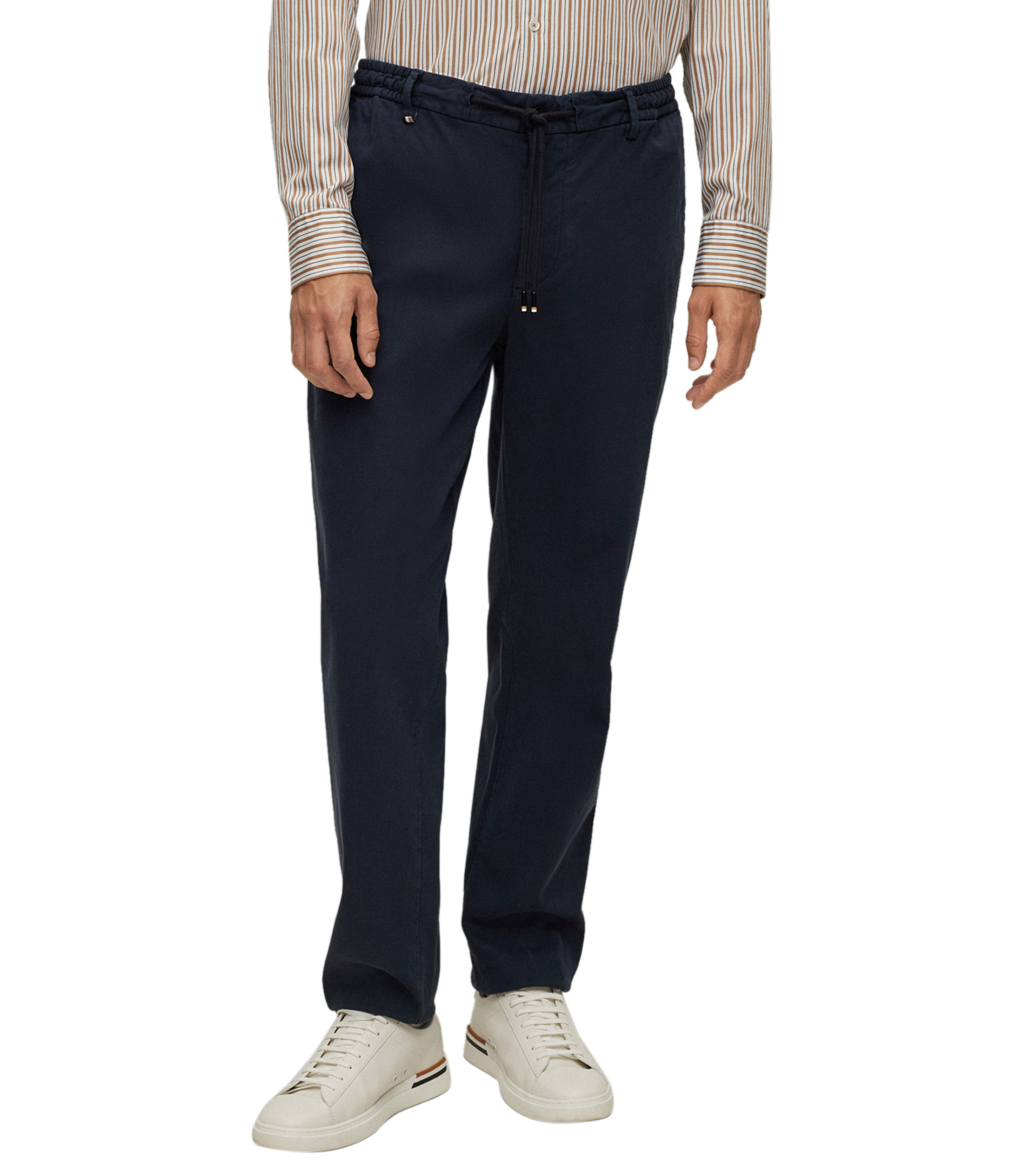 Boss: Pantalón Boss en Slim Fit con mezcla de algodón estructurado ...