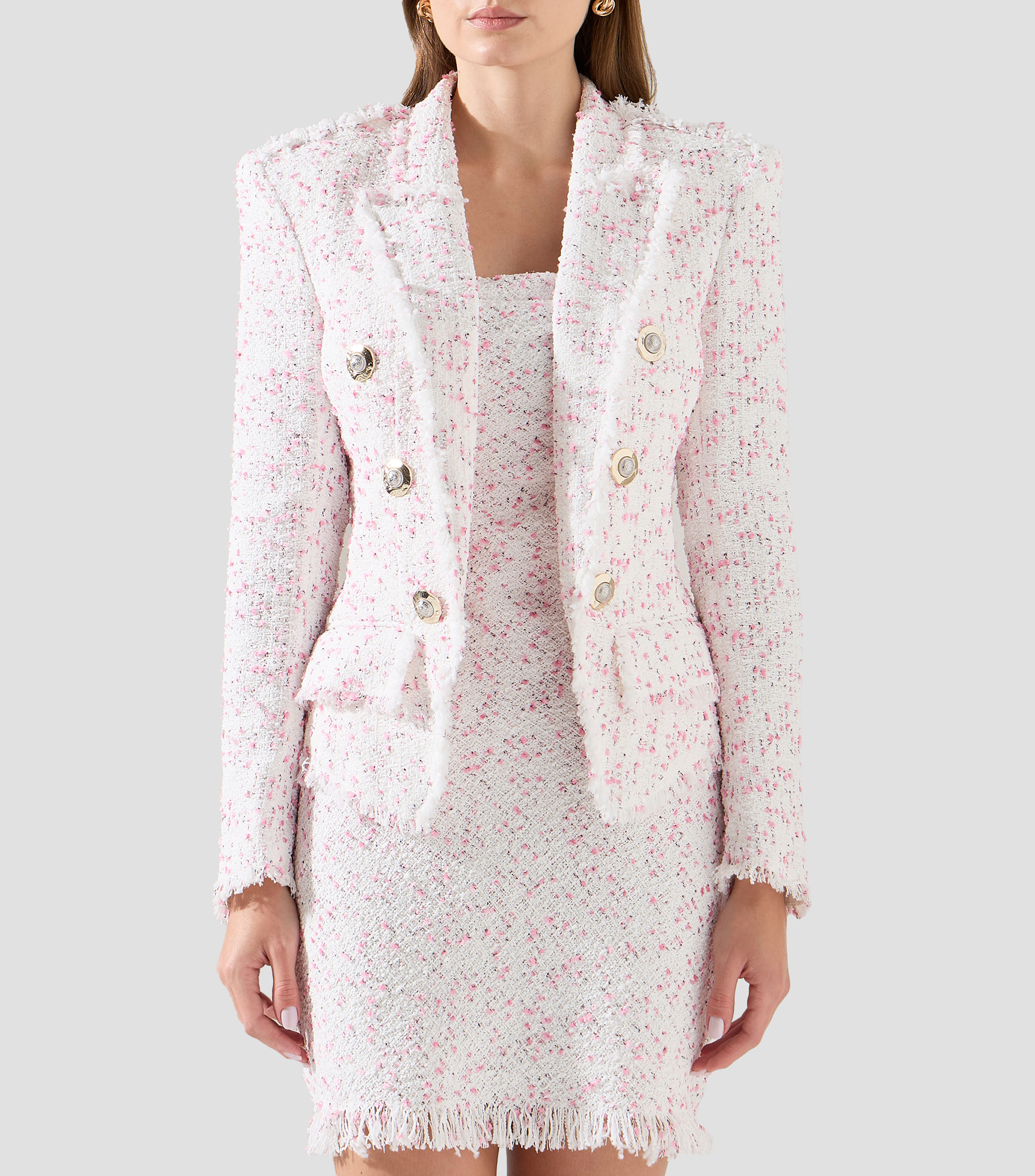 Balmain Blazer con tweed Mujer |El Palacio de Hierro