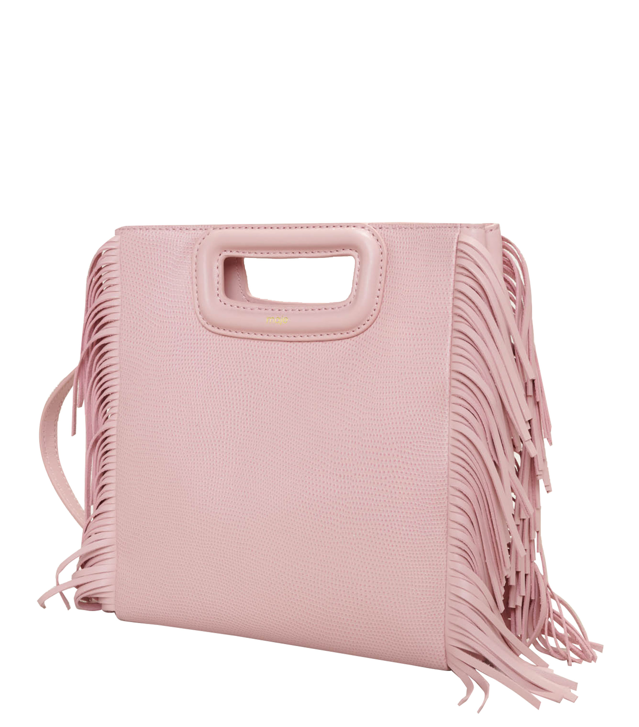 Maje: Bolso de Mano Rosa claro en piel M Granulado Mujer | El Palacio ...