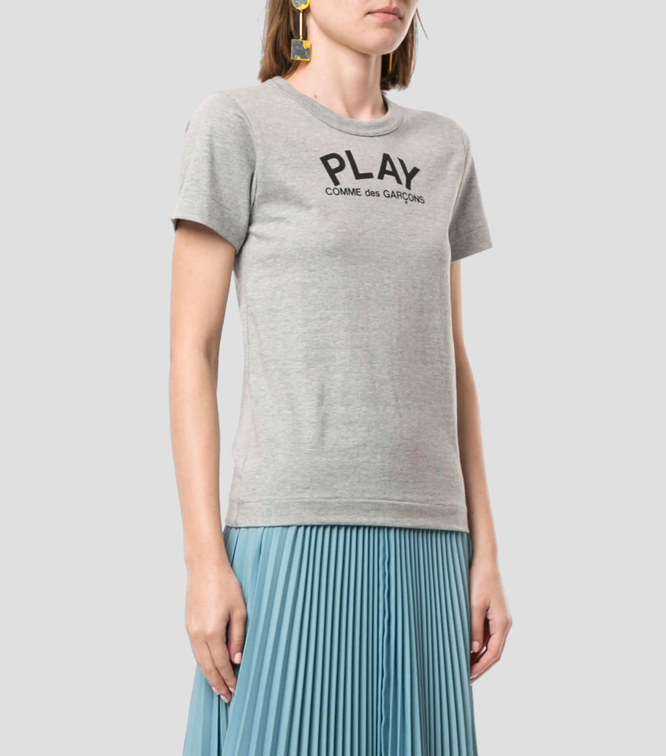 Comme des Garçons Playera jaspeada con logotipo de manga corta Mujer ...