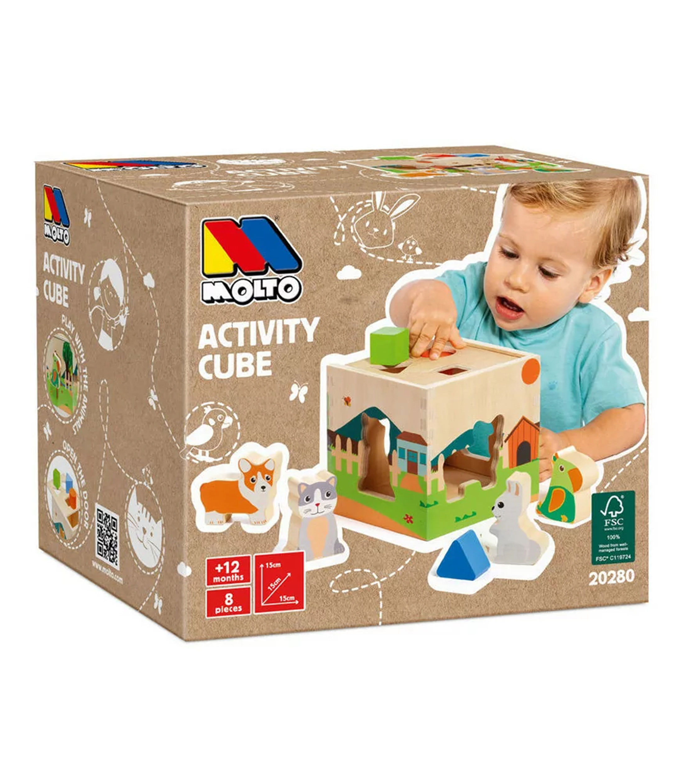 Molto Cubo de actividades de Madera Activity Cube - El Palacio de Hierro