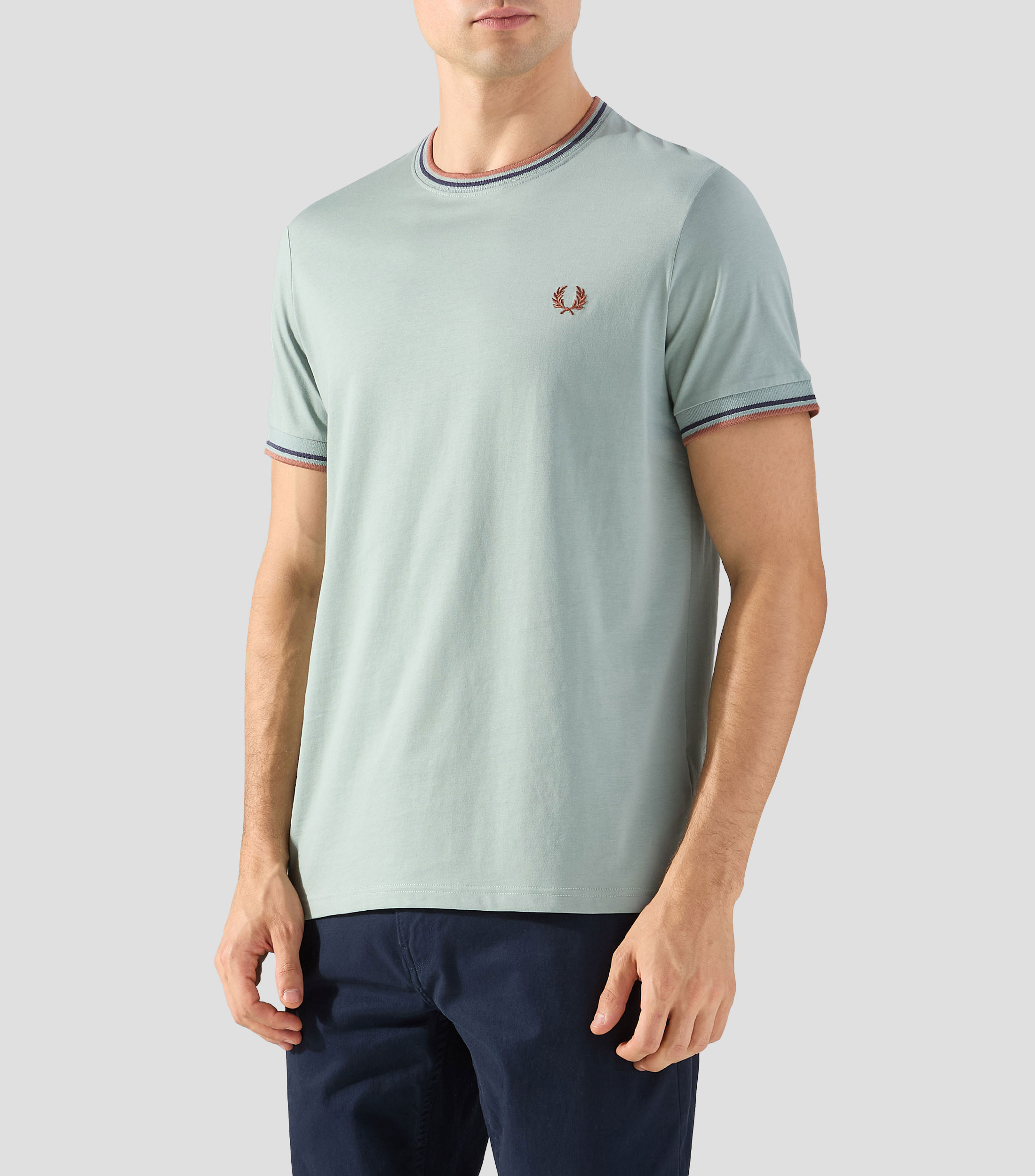 FRED PERRY_7216_Fred Perry Playera cuello redondo manga corta lisa ...