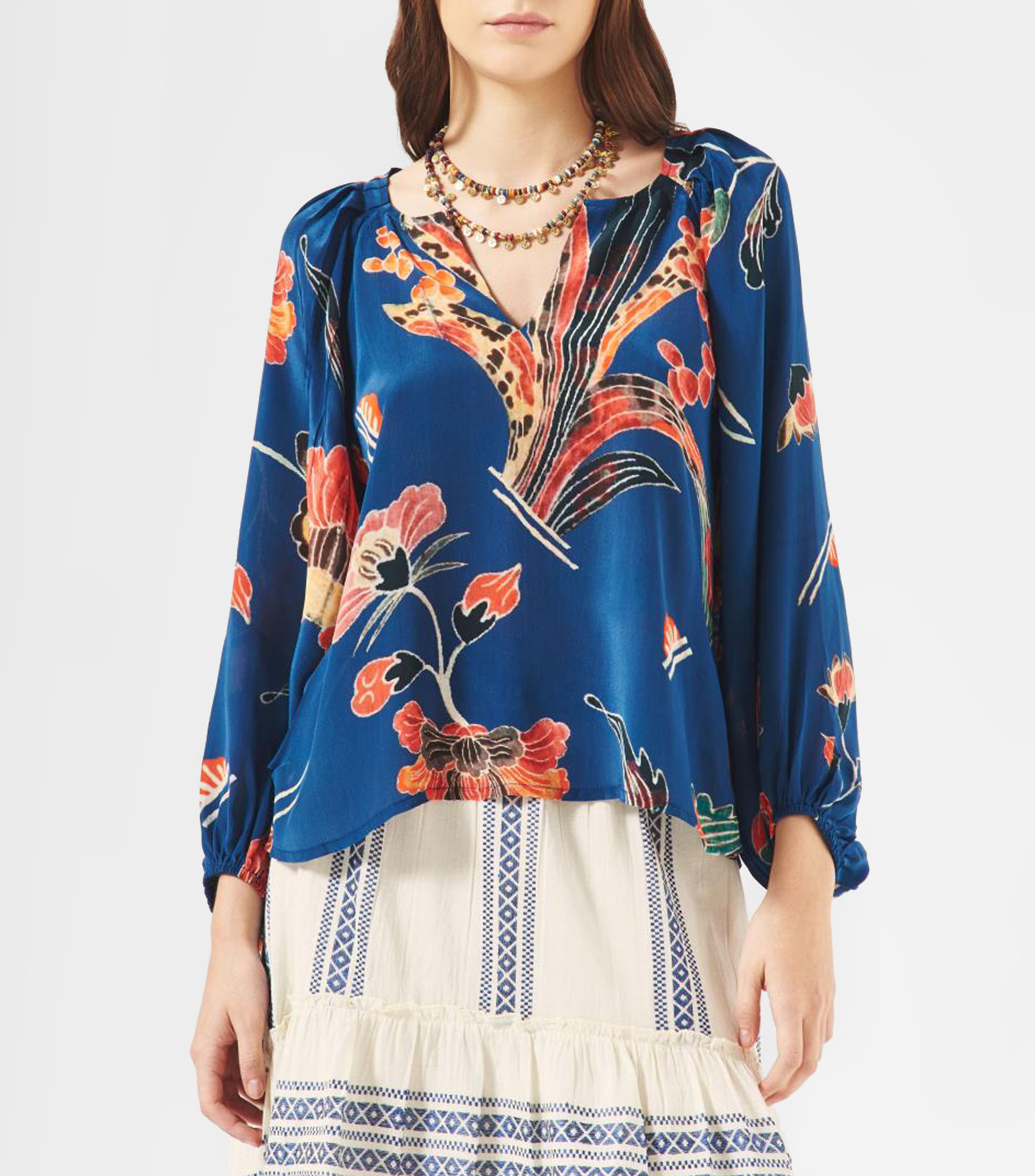 Rapsodia: Blusa estampada manga 7,8 Mujer | El Palacio de Hierro