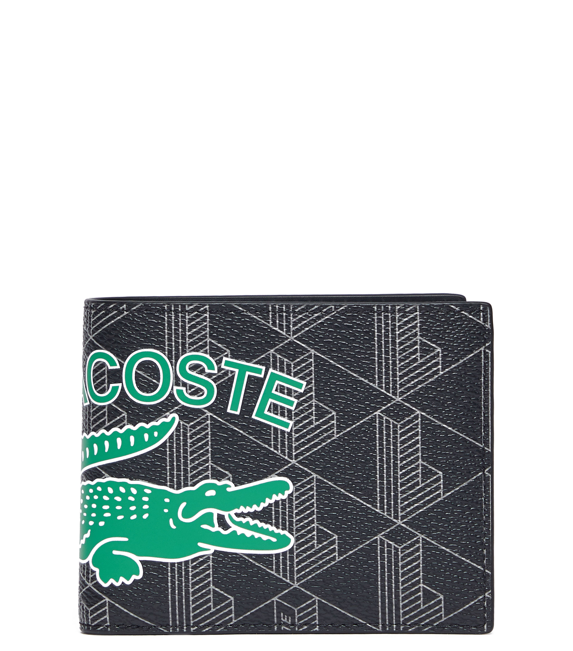 Lacoste: Cartera bifold negra estampada Hombre | El Palacio de Hierro