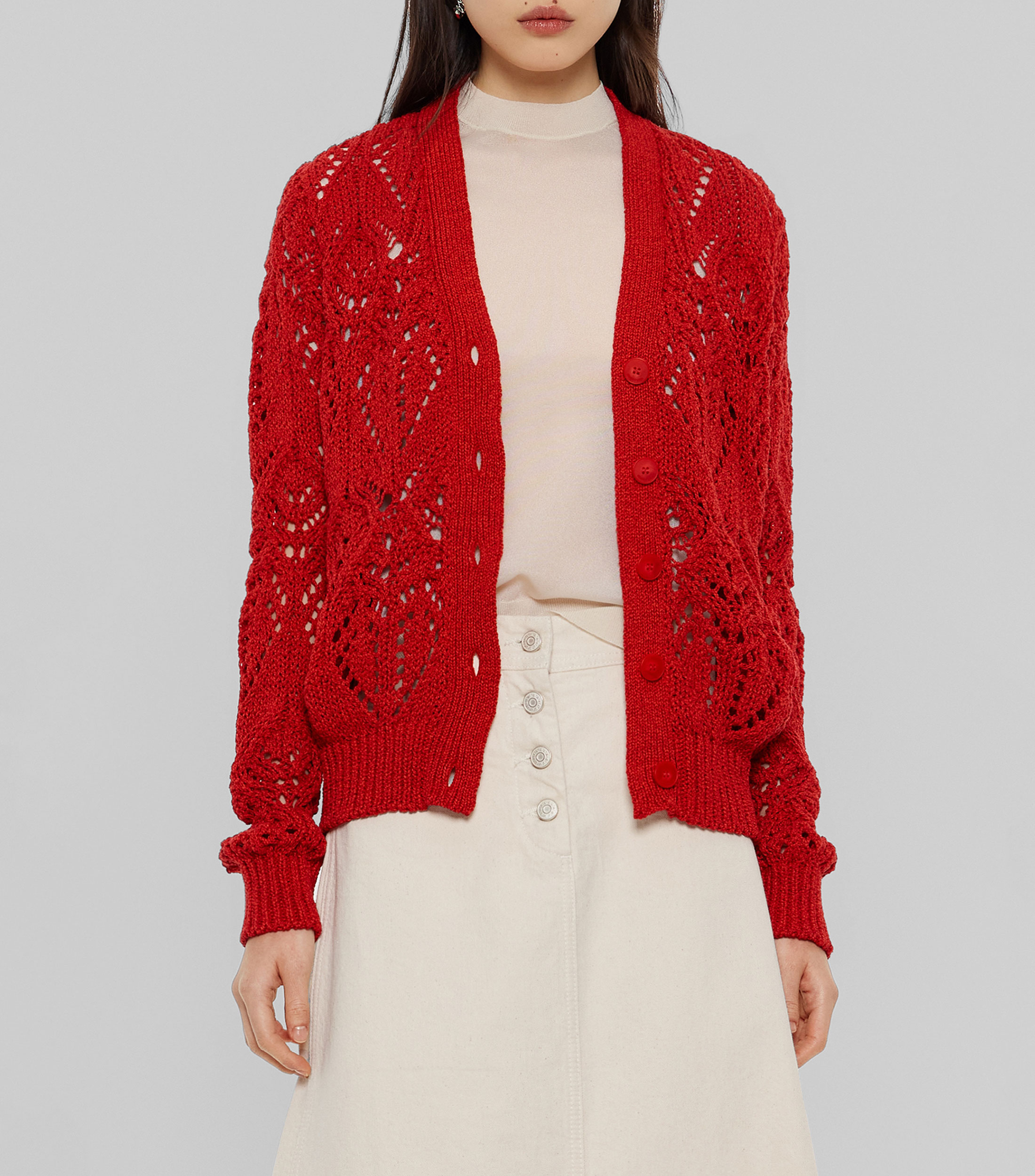 Bimba y Lola: Cárdigan recto punto calado Mujer | El Palacio de Hierro