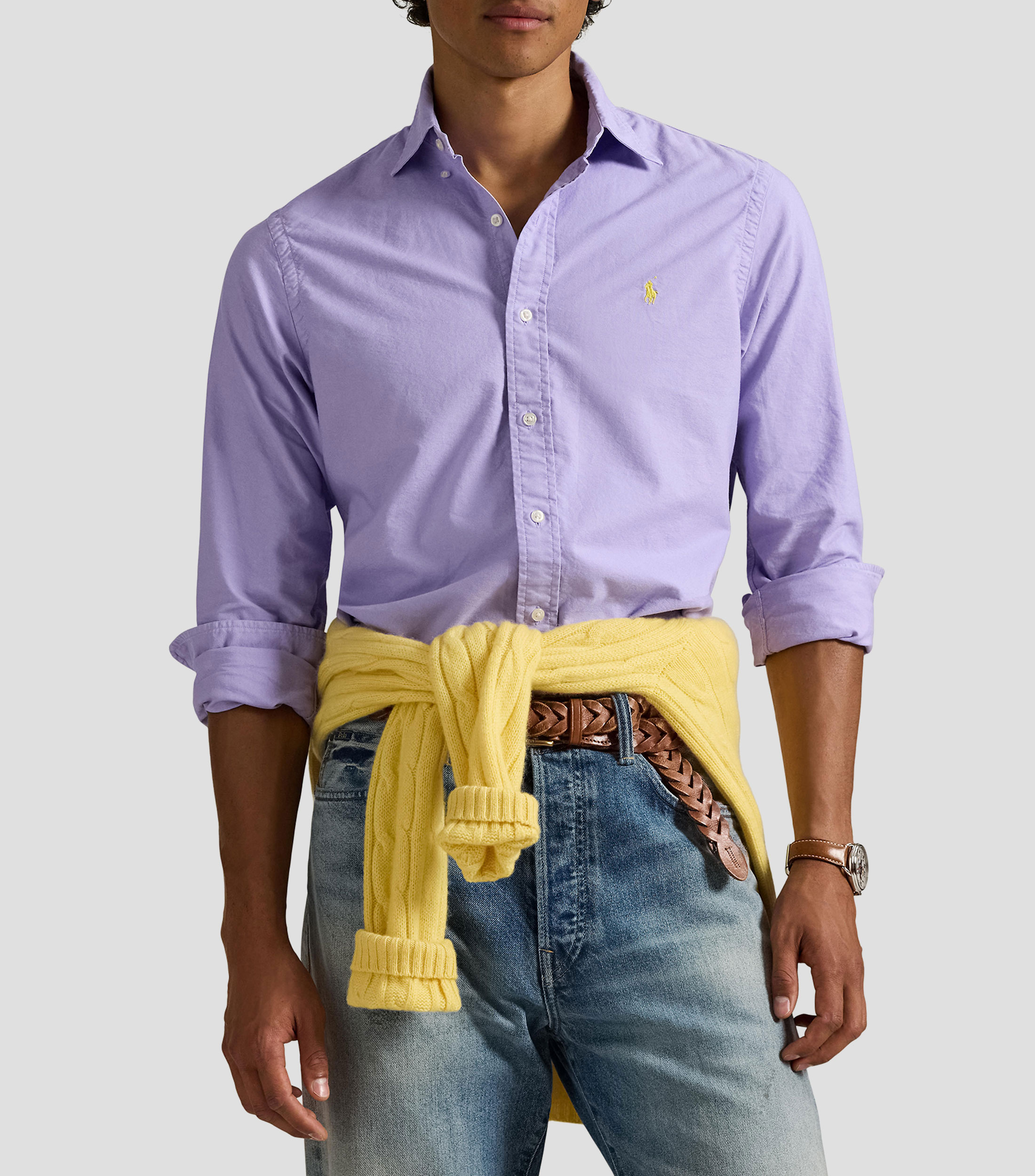 Polo Ralph Lauren Camisa lisa manga larga Hombre |El Palacio de Hierro