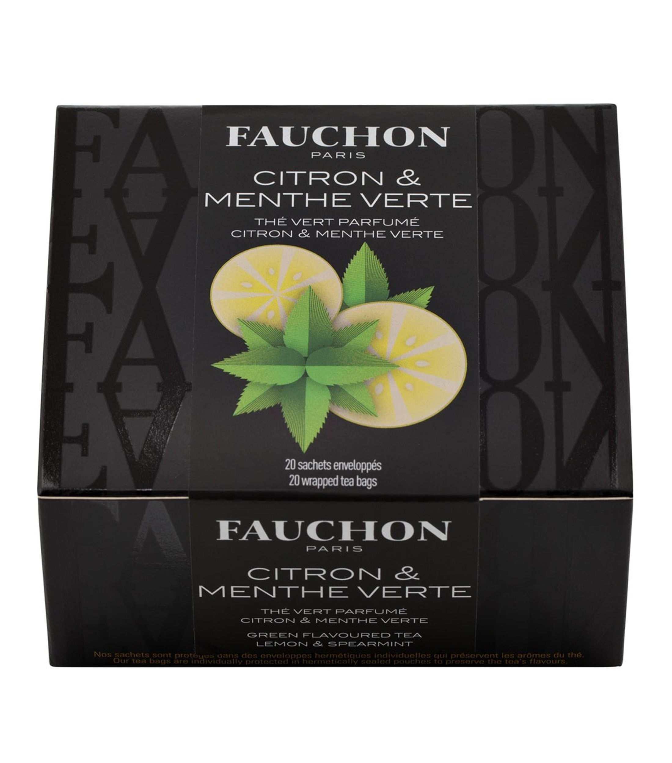 Fauchon Paris Té de Limón y Menta Verde 20 Sobres, 40 g - El Palacio de Hierro