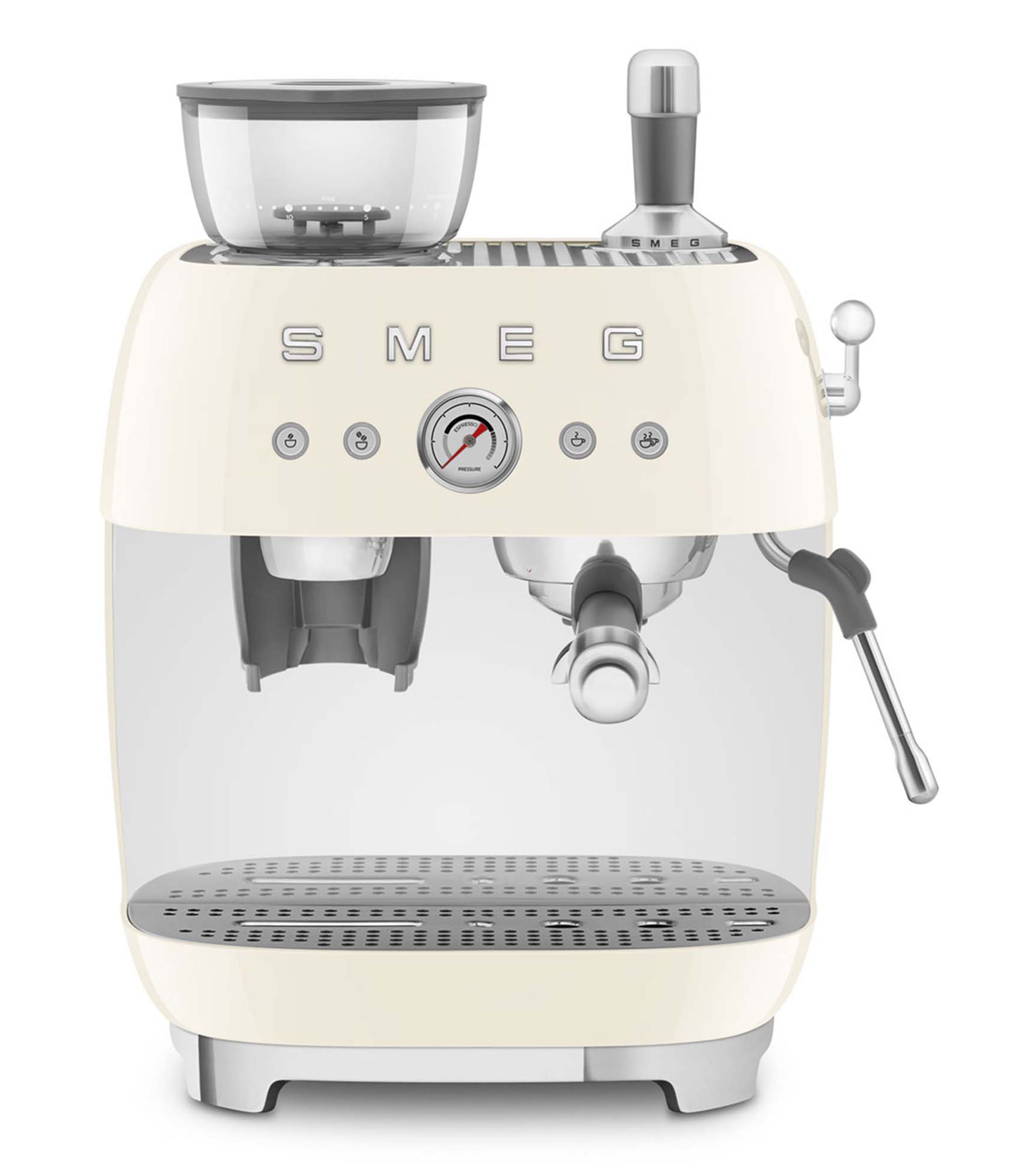 Smeg: Cafetera EGF03CRUS para 10 tazas color crema en Acero Inoxidable ...