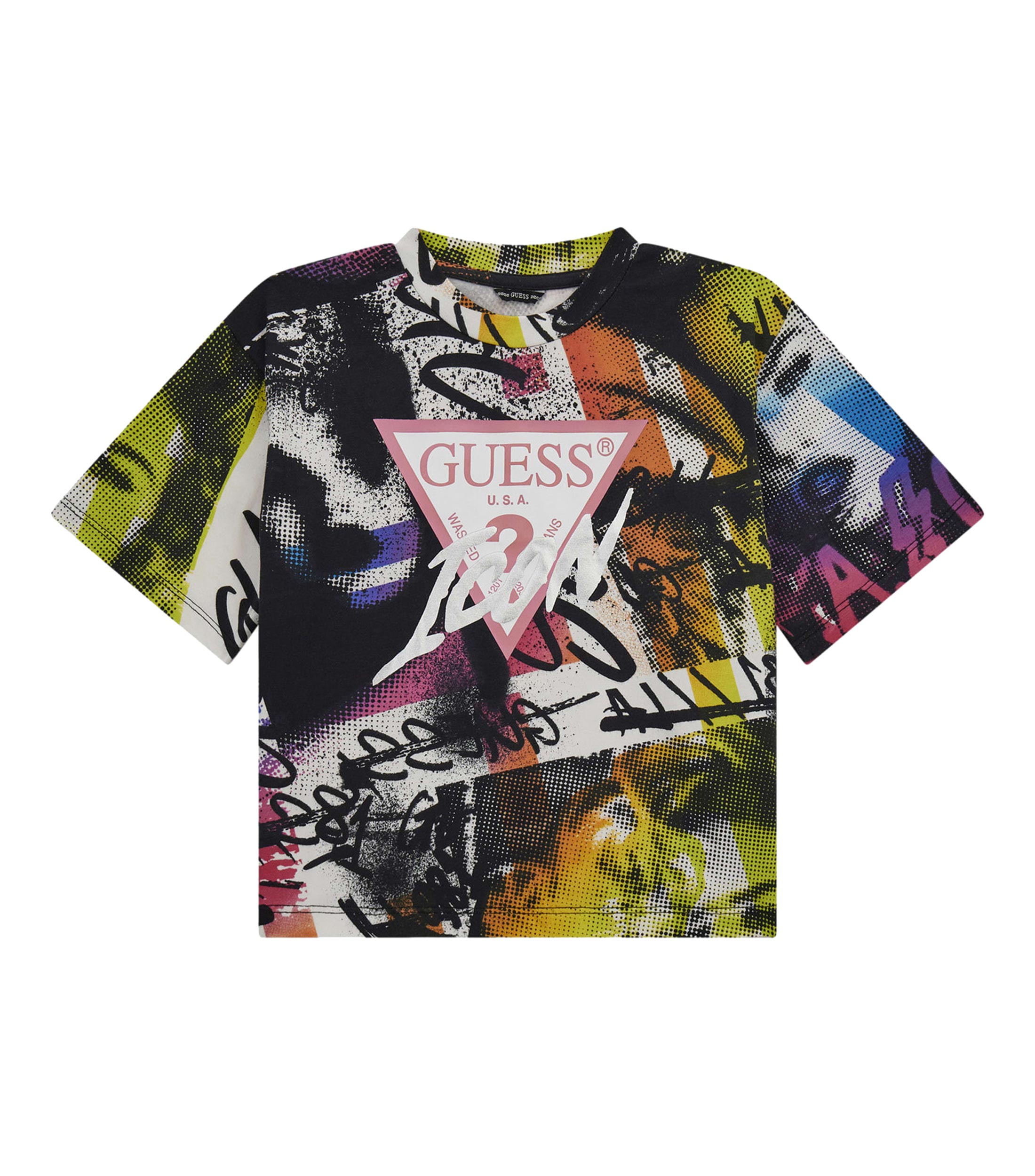 Guess: Playera collage Newspaper Niña | El Palacio de Hierro