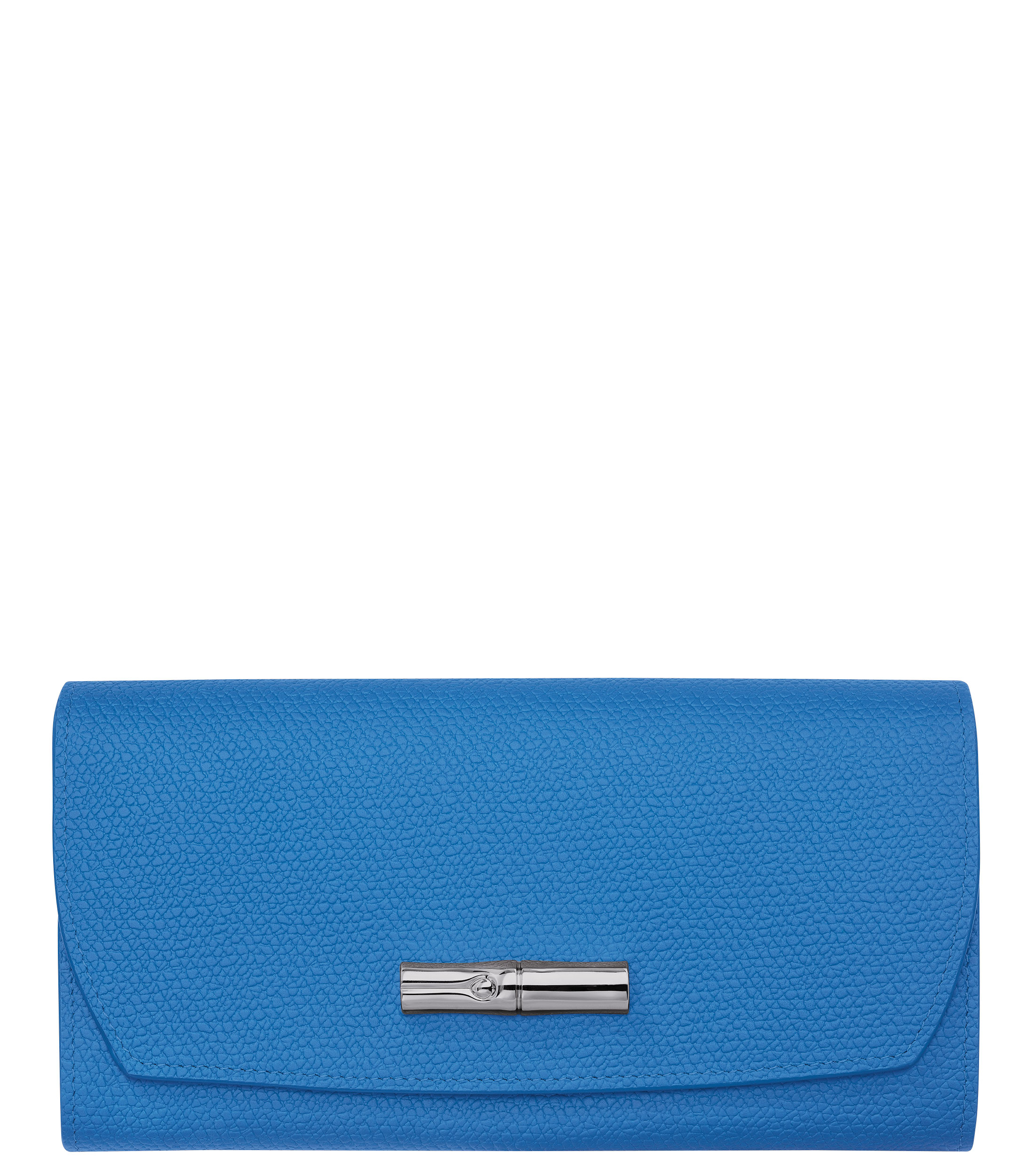 Longchamp: Cartera cobalto en piel con textura Roseau Mujer | El ...
