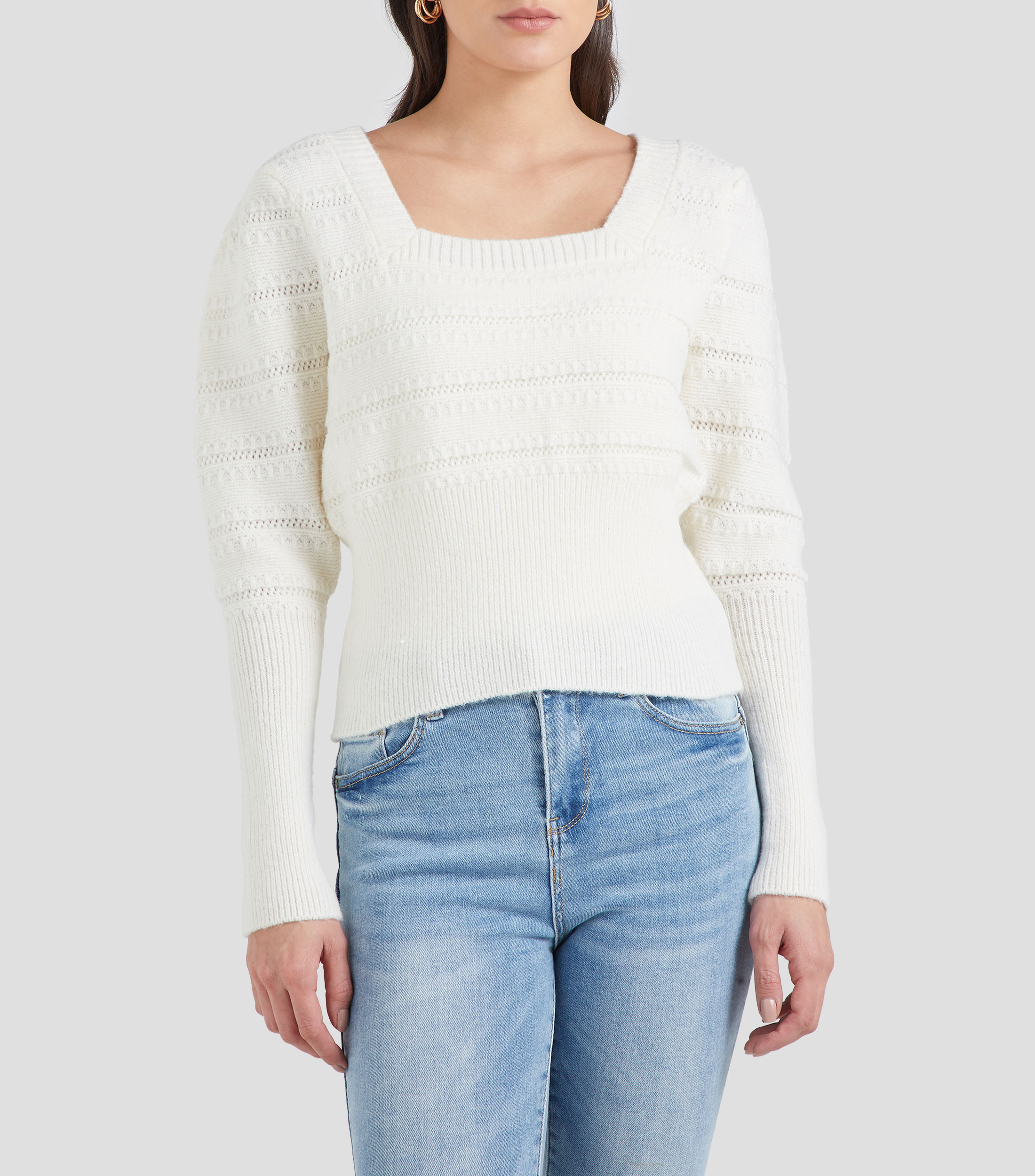 Epsilon: Suéter de cuello cuadrado Mujer | El Palacio de Hierro