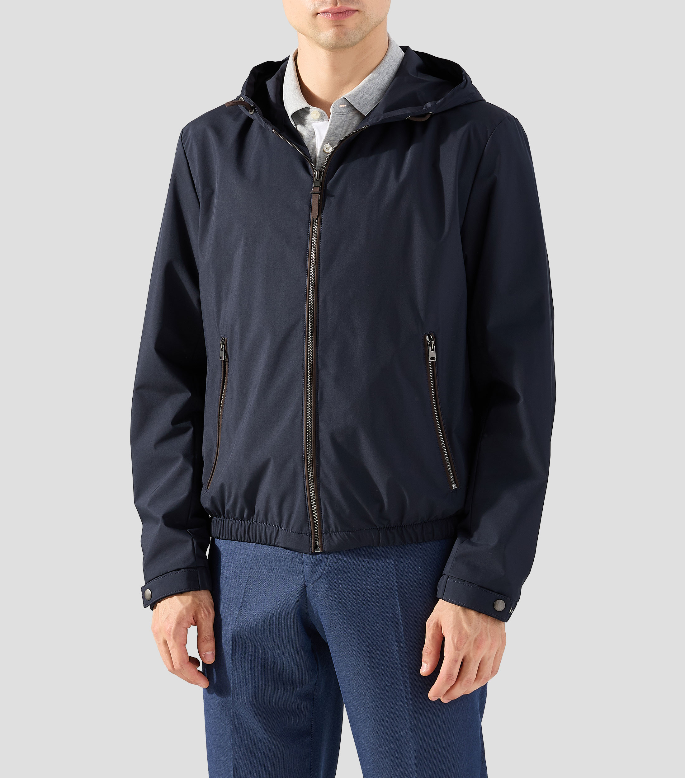 Hugo Boss Chamarra con capucha en material aterciopelado Hombre |El ...