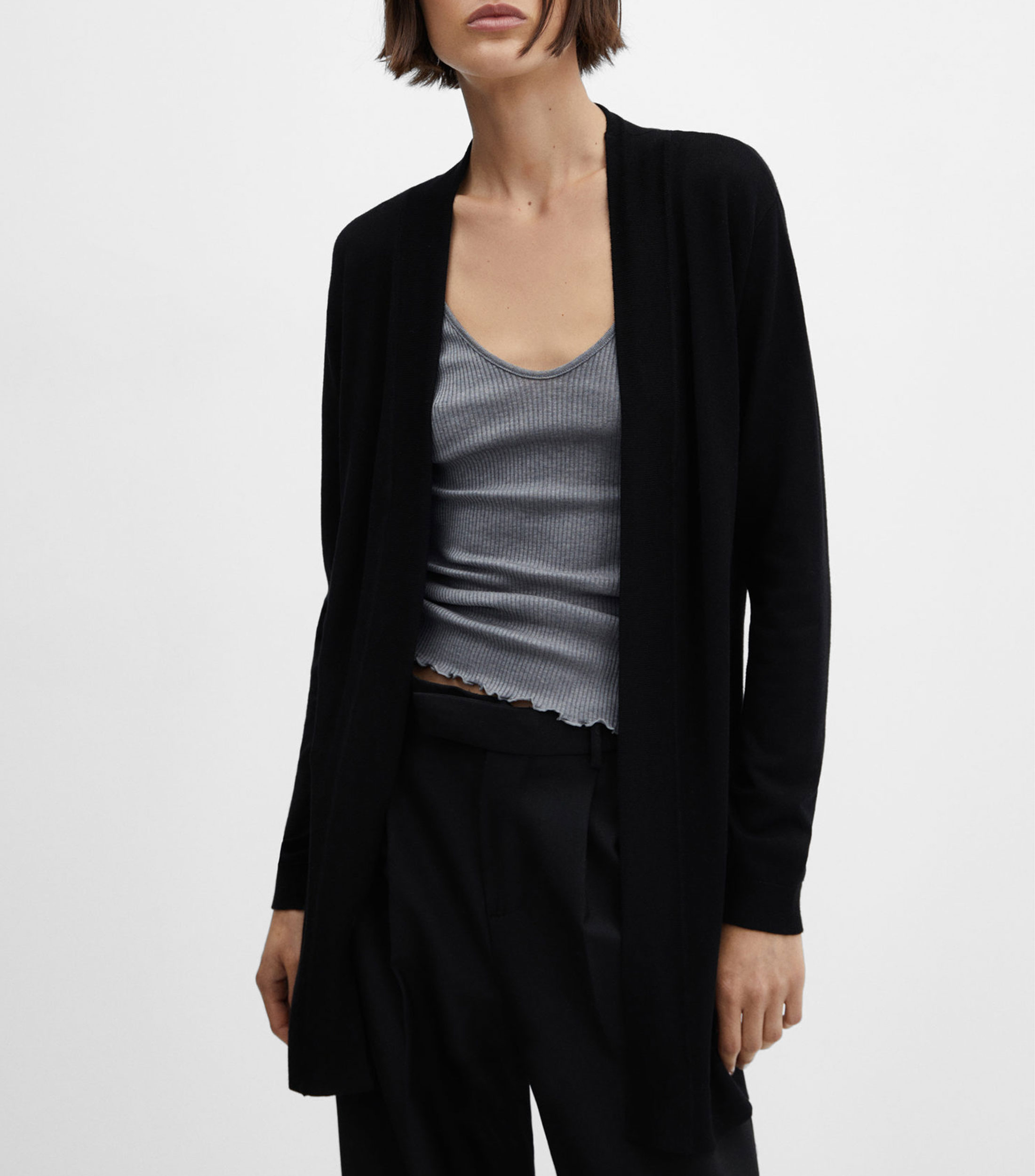 Mango Cárdigan largo abierto Mujer - El Palacio de Hierro