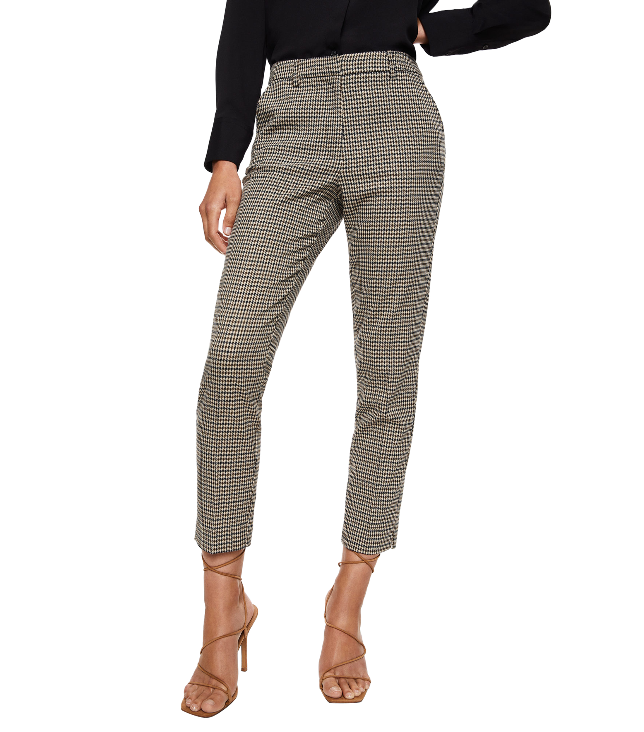 Mango: Pantalón estilo capri con pata de gallo Mujer | El Palacio de Hierro