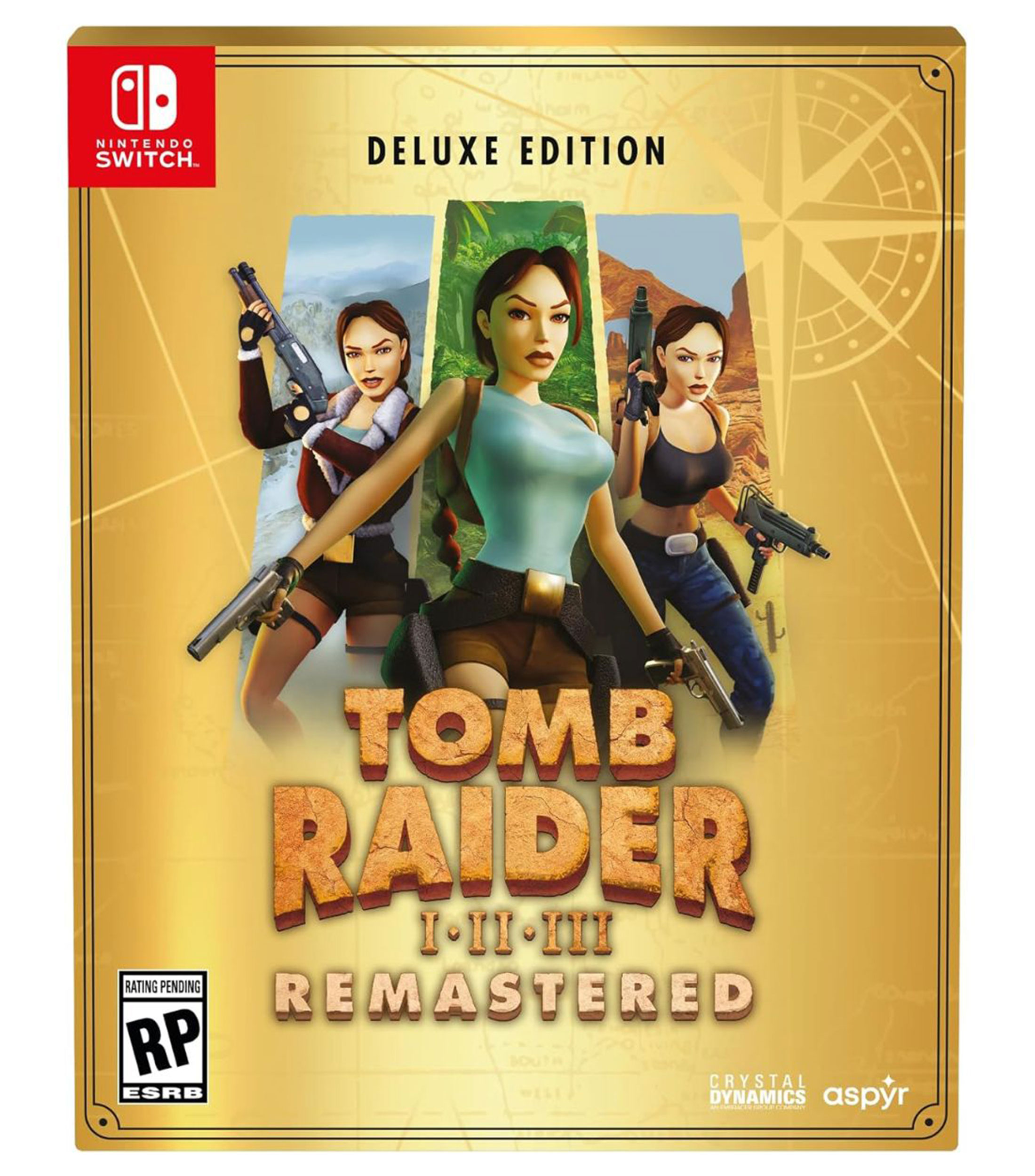 Nintendo Tomb Raider I-II-III Remastered Starring Lara Croft Deluxe ...
