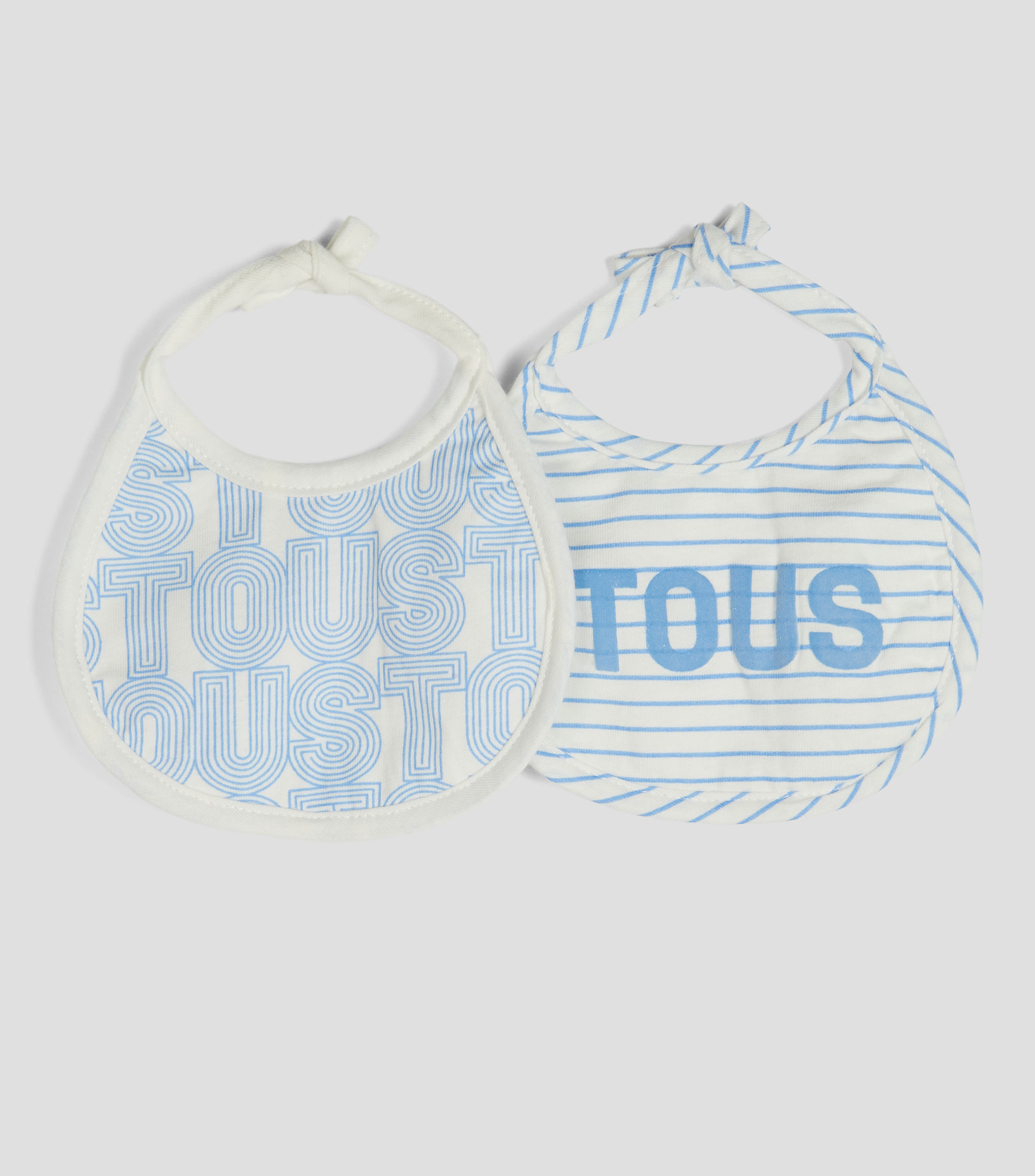 BABY TOUS_A100_Baby Tous Set 2 baberos en algodón azul Bebé |El Palacio ...