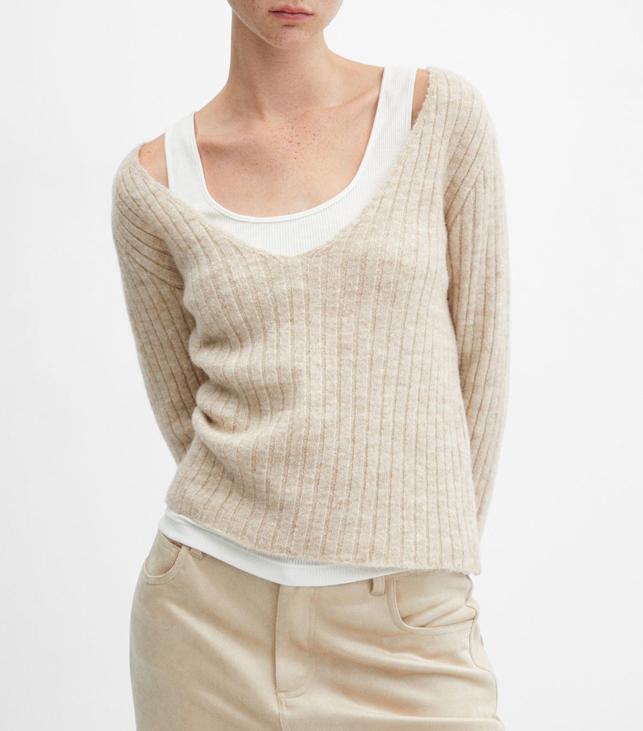 Mango Suéter cuello V Mujer - El Palacio de Hierro