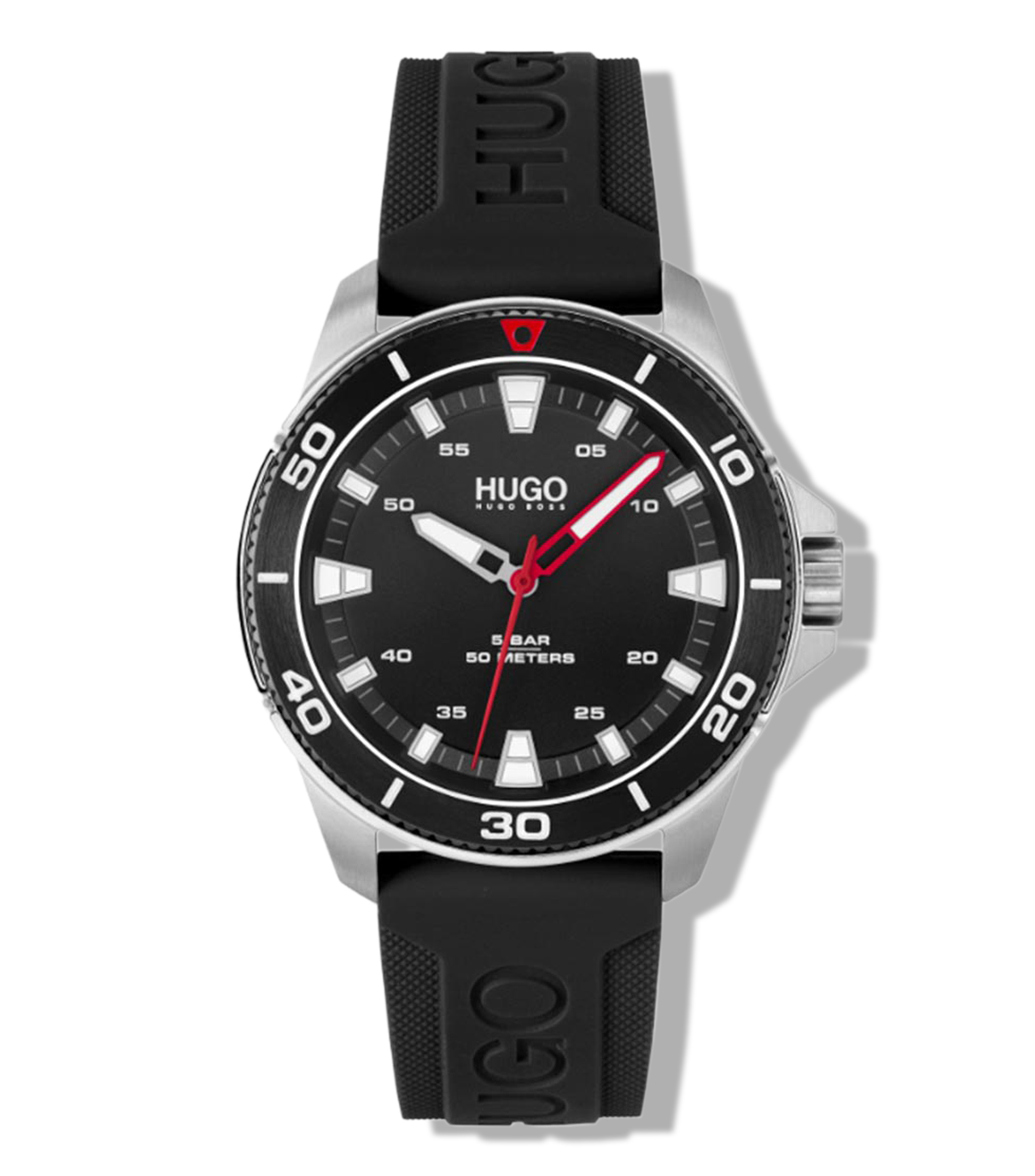 Hugo Reloj Hugo Streetdiver Silicón Negro Hombre - El Palacio de Hierro