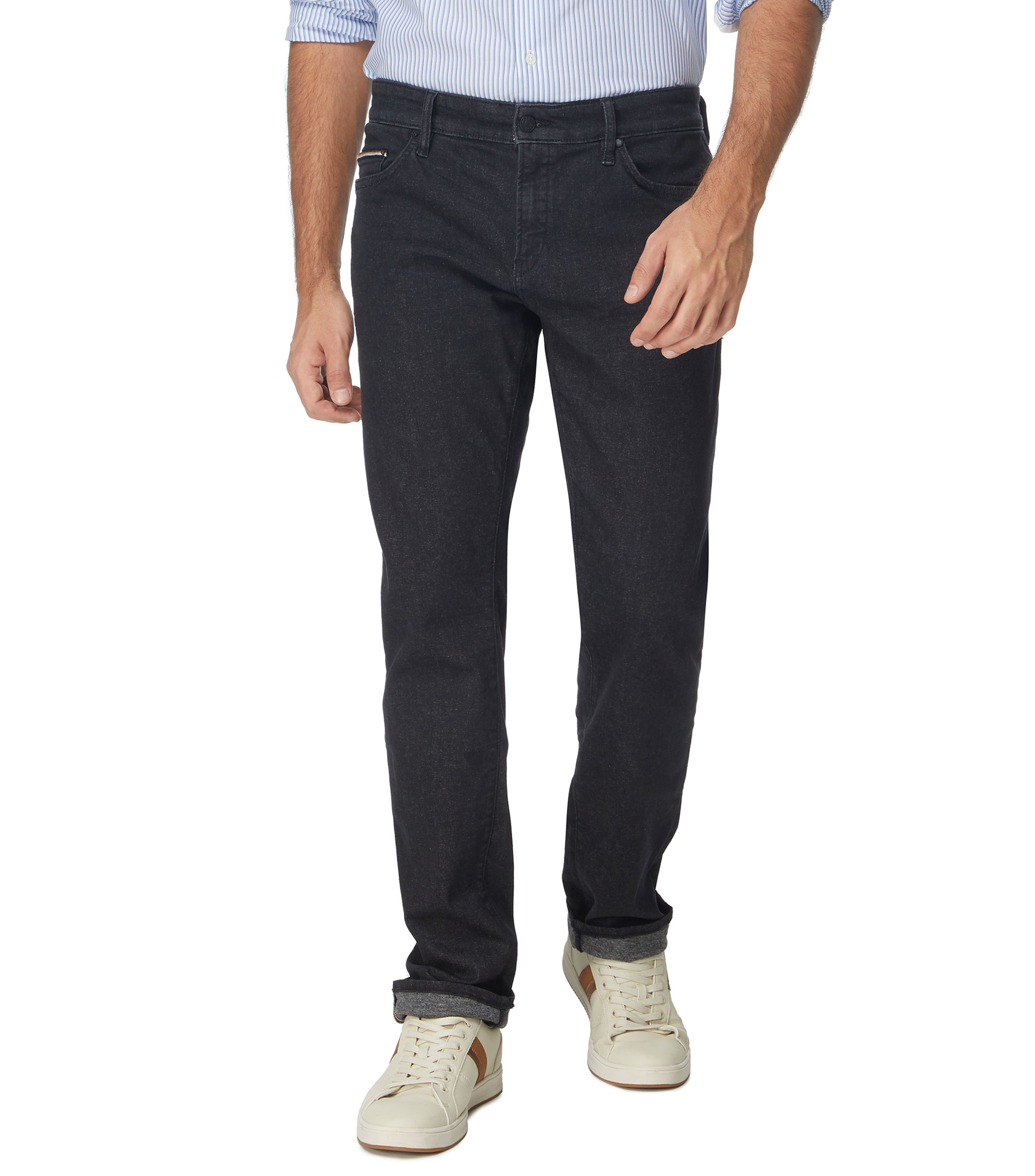 Boss: Jeans Boss Slim fit en denim lavado negro de tacto suave Hombre ...