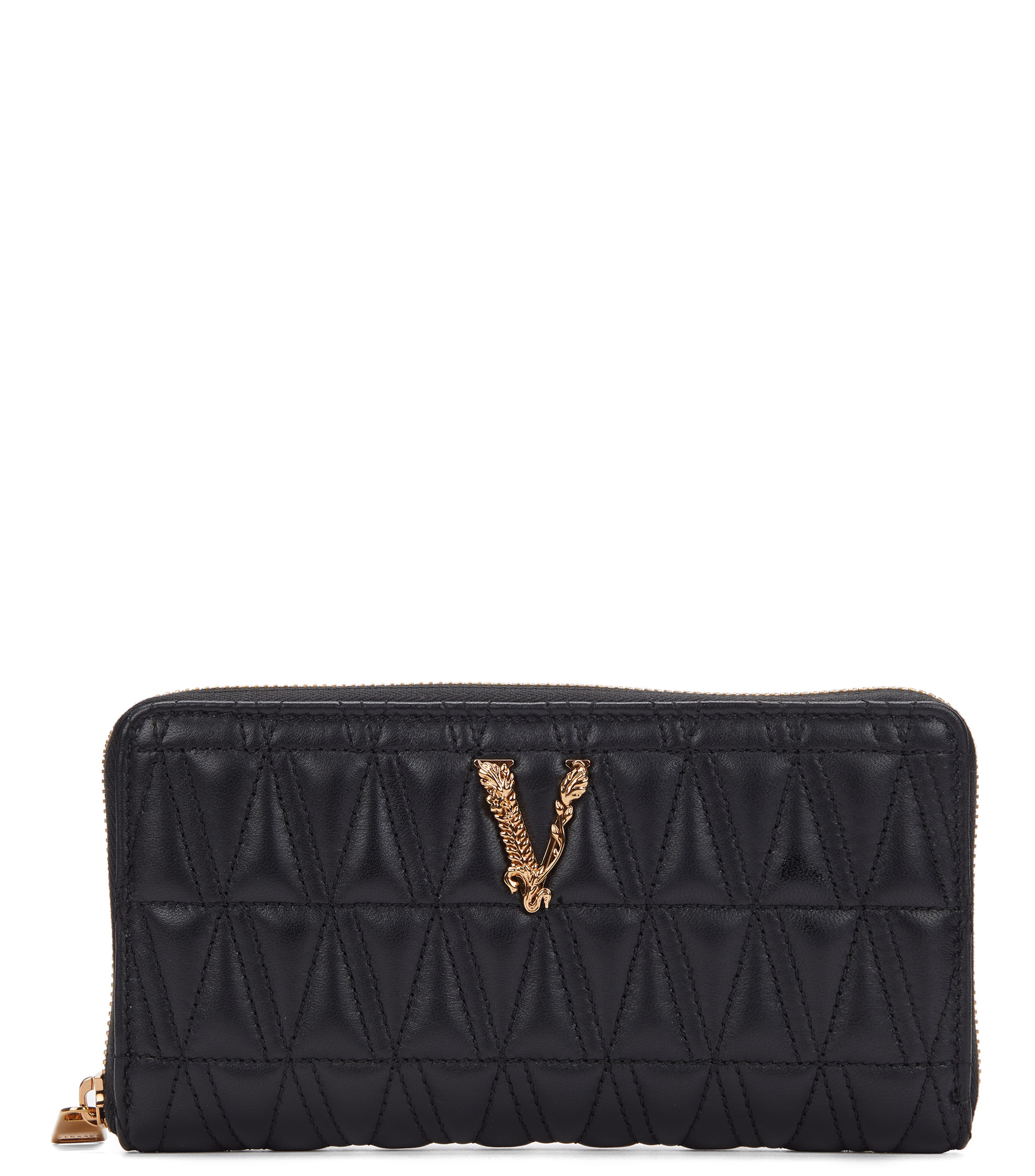 Versace: Cartera en piel Zip Around Mujer | El Palacio de Hierro