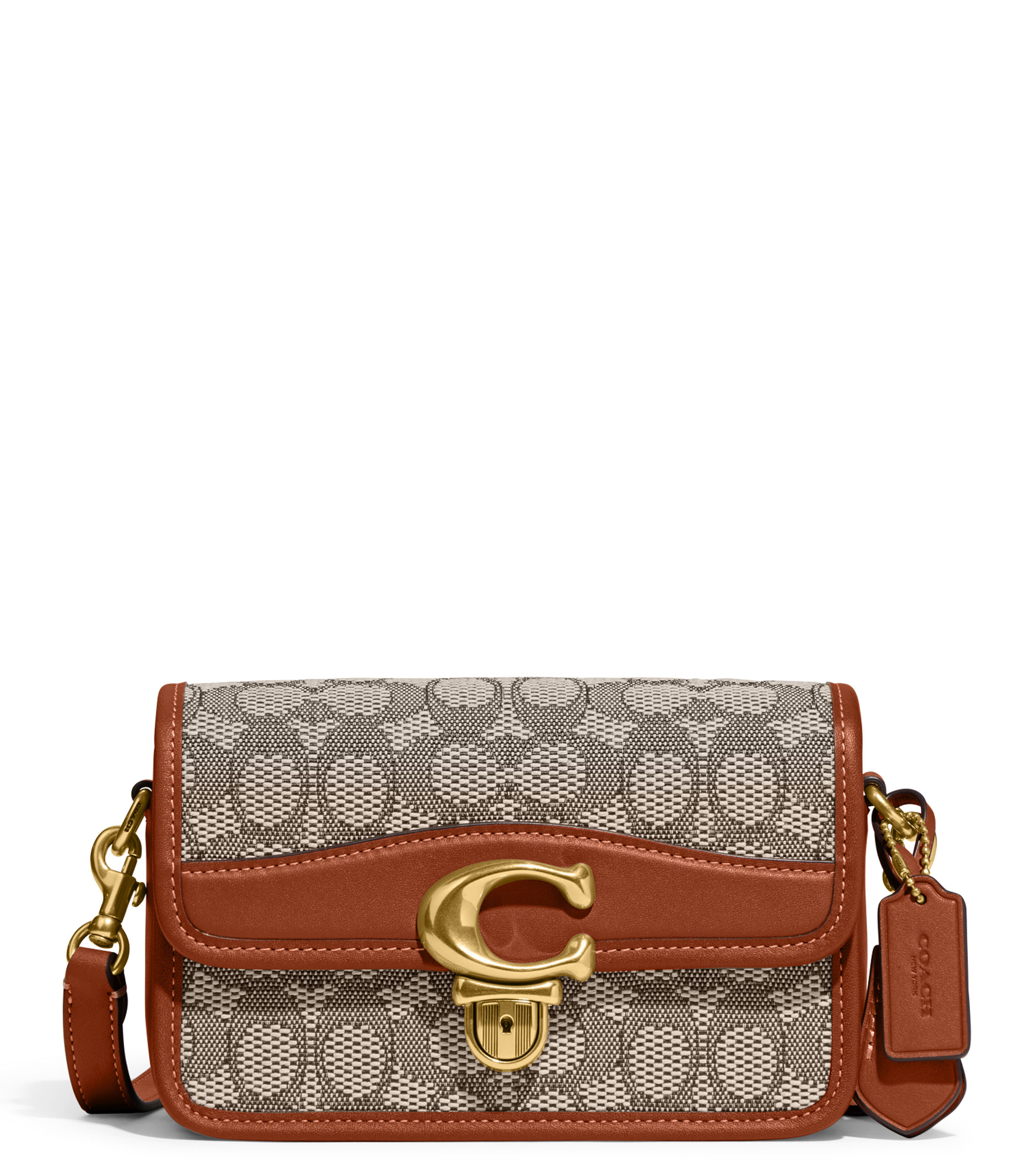 COACH: Bolso crossbody café en piel Studio 19 Monogram Mujer | El ...