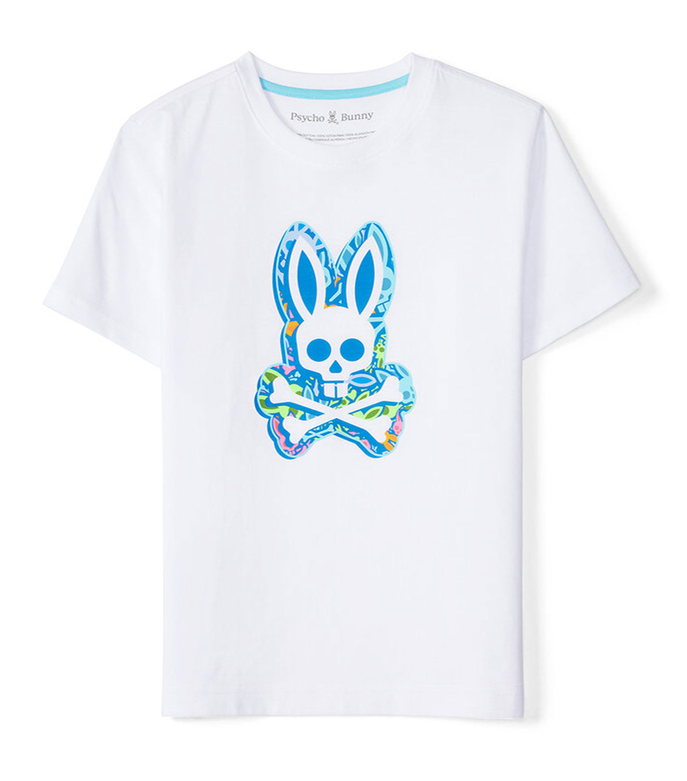 Psycho Bunny: Playera de cuello redondo y manga corta estampada Niño ...