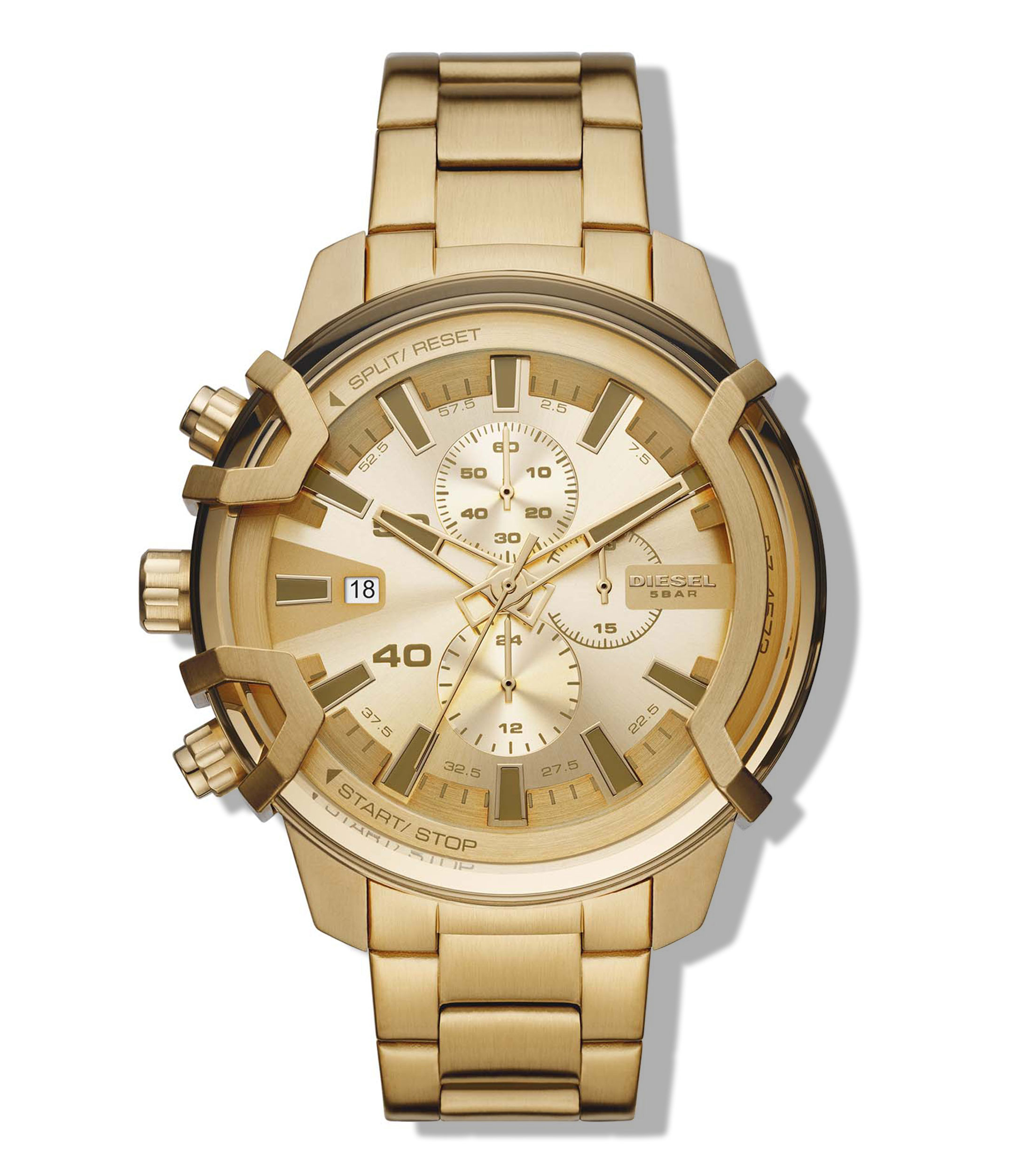Diesel Reloj para Hombre Griffed Casual, Dorado - El Palacio de Hierro