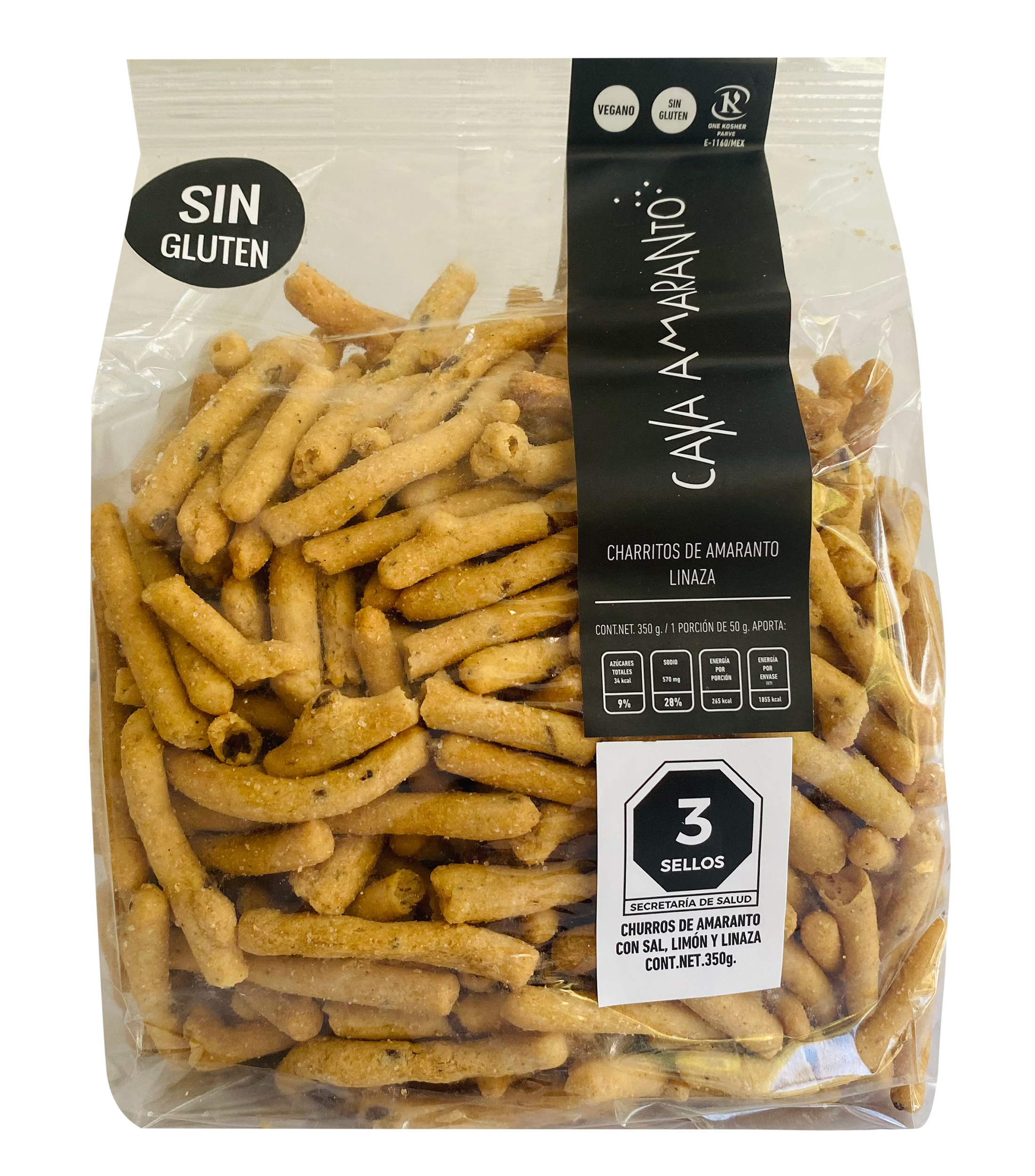 Caxa Amaranto Churritos de Amaranto Chipotle, 350 g - El Palacio de Hierro