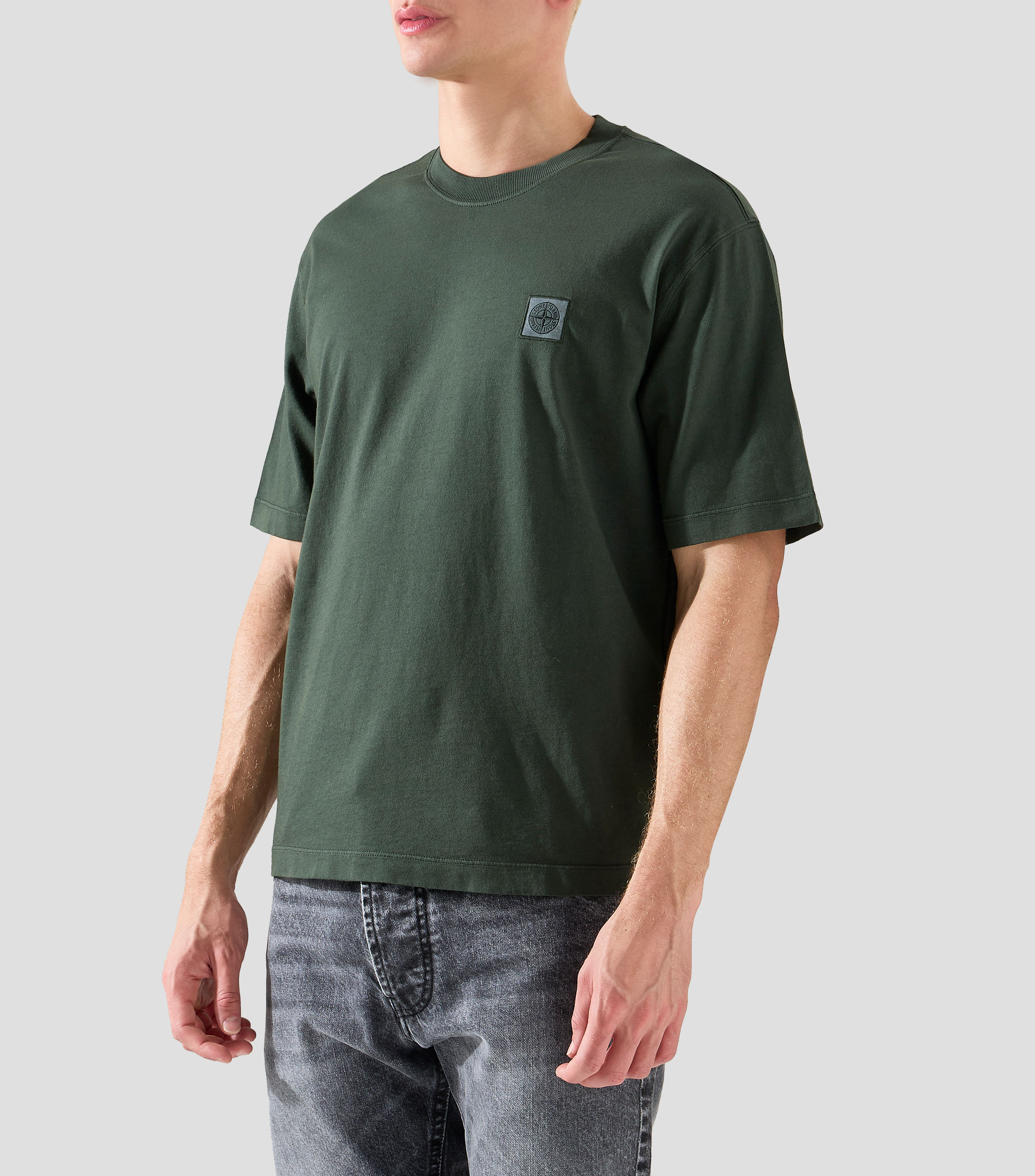 Stone Island Playera de cuello redondo con manga corta Hombre |El ...