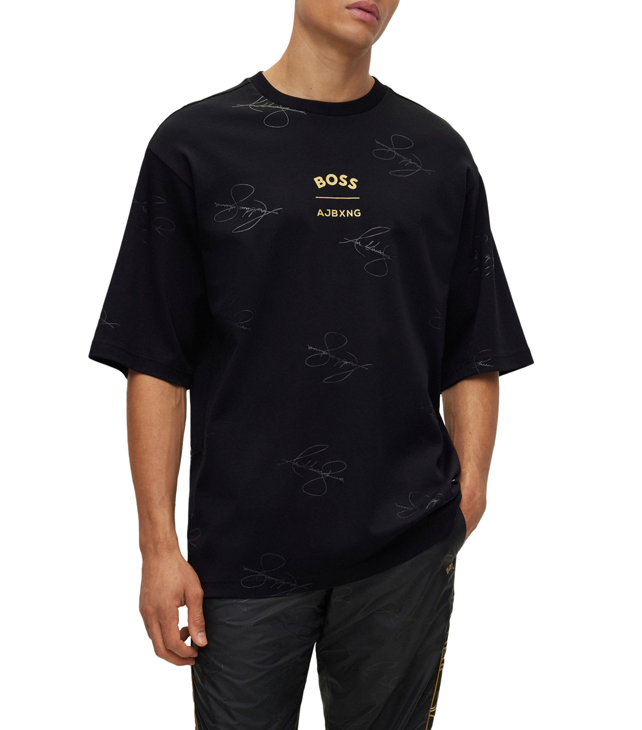 Boss Playera de algodón con firmas y detalle de la colaboración Hombre ...