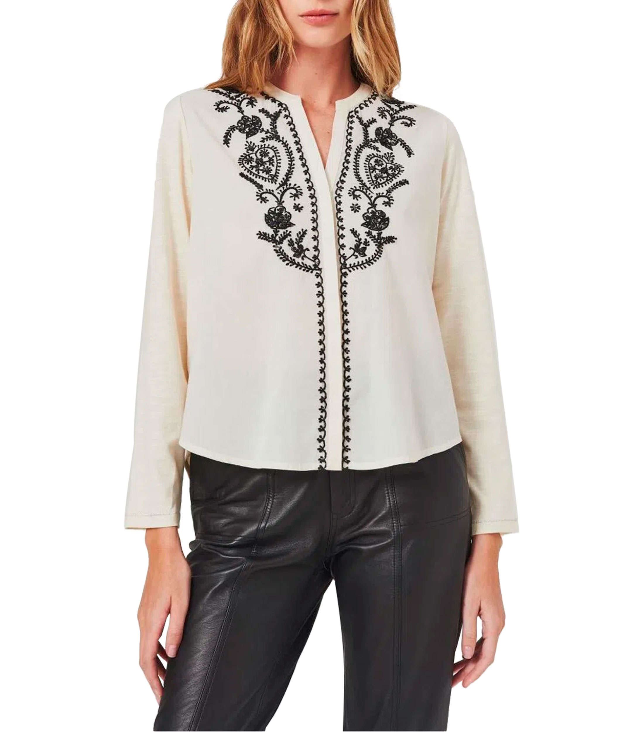 Rapsodia Blusa Bordada Manga Larga Mujer - El Palacio de Hierro